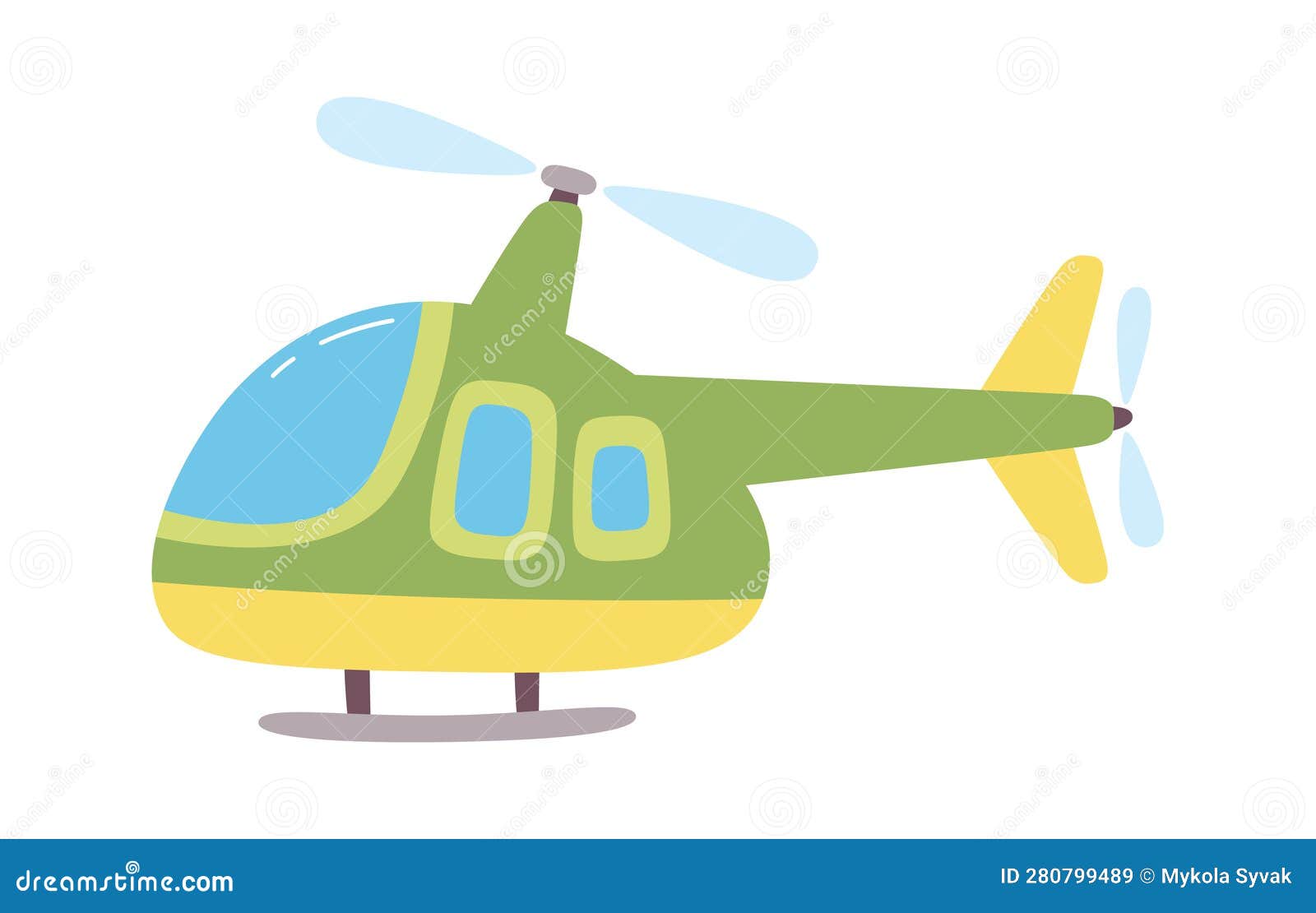 Cartoon Helicopter Vehicle stock vector. Illustration of vehicle ...