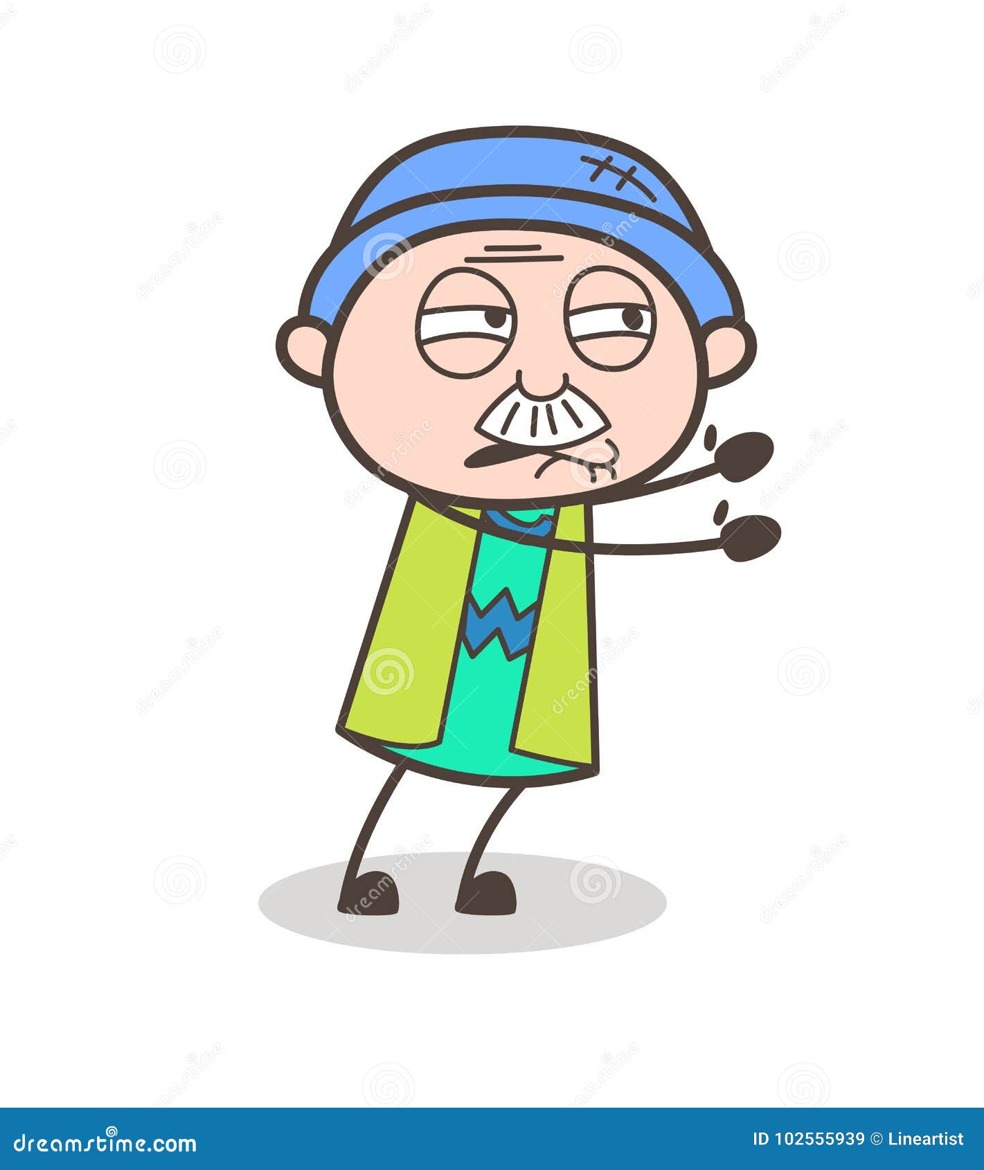 Cartoon Helpless Grandpa Vector Character Stock Illustration ...