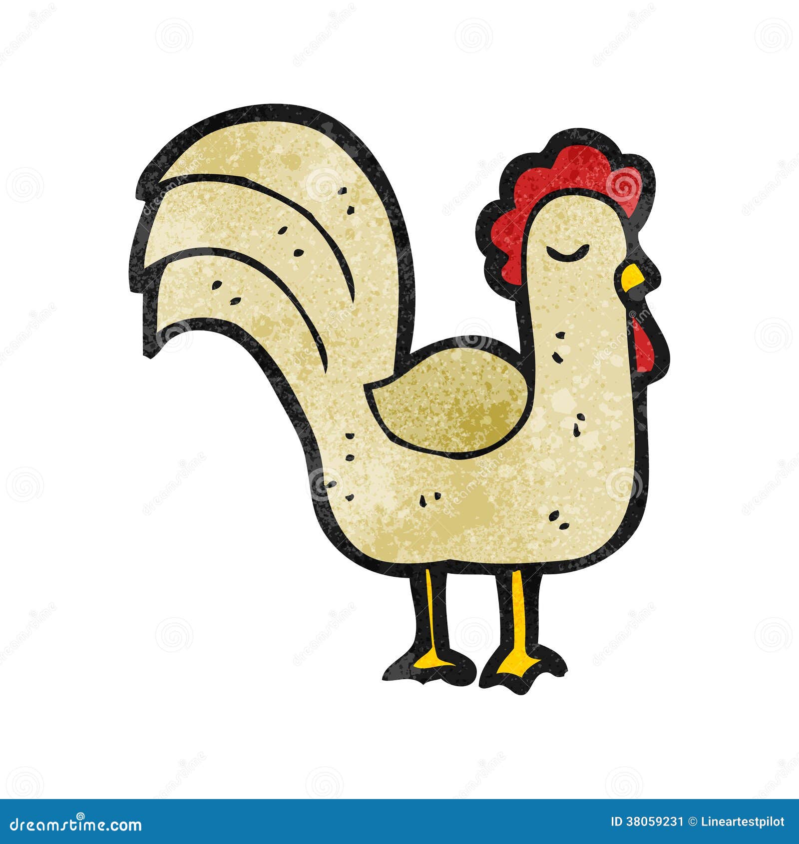Cartoon hen stock vector. Illustration of retro, traditional - 38059231