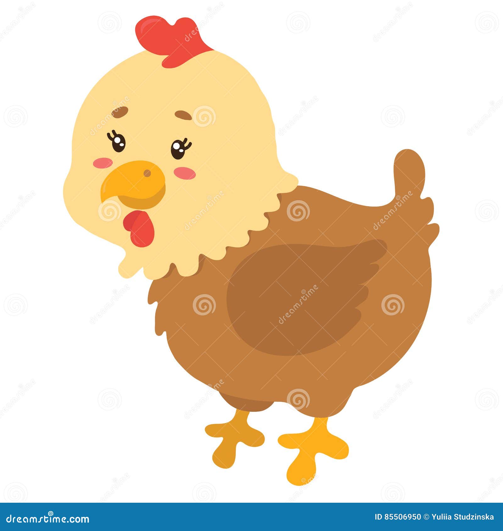 Cartoon hen character stock vector. Illustration of adorable - 85506950