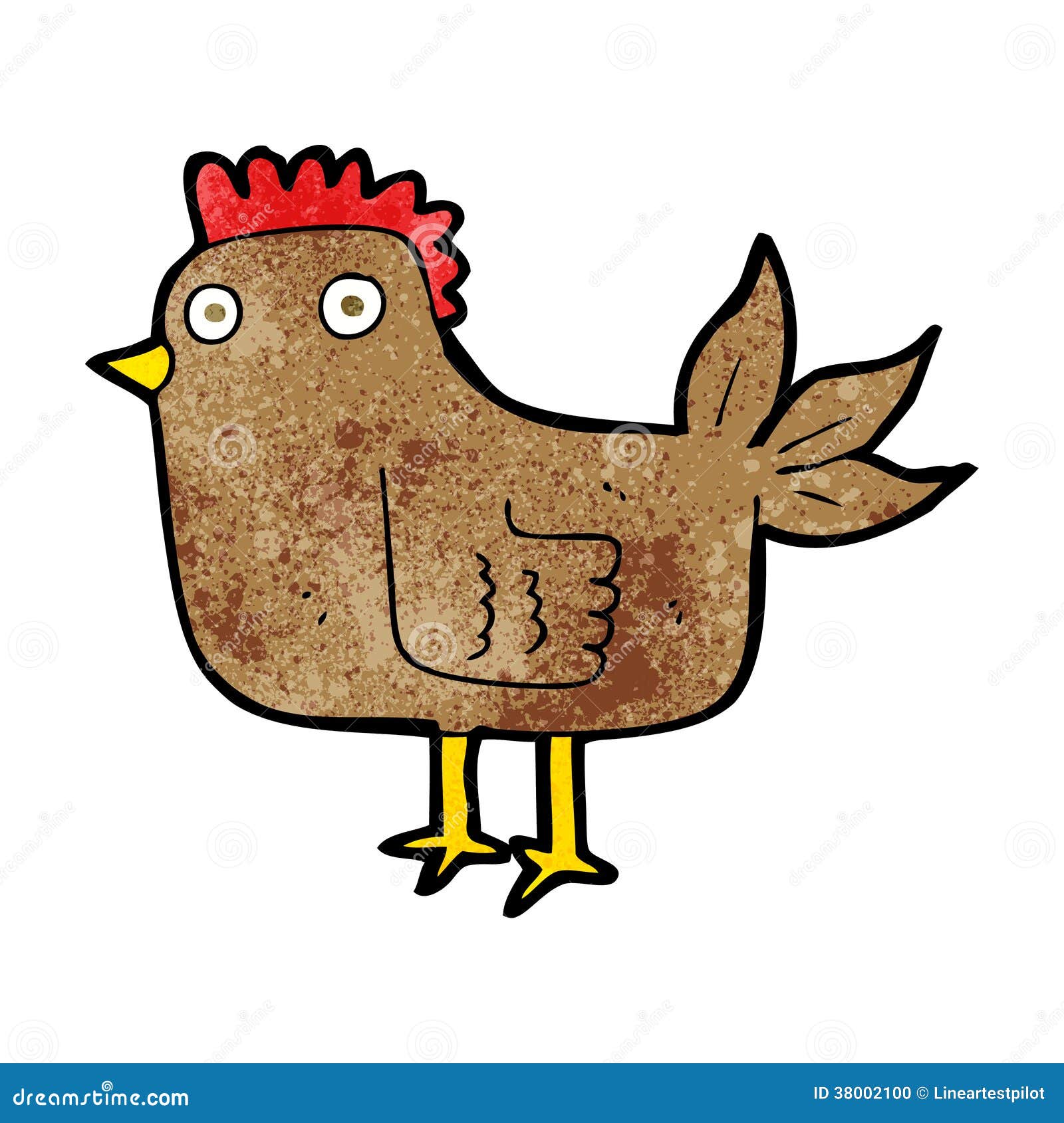 Cartoon hen stock vector. Illustration of cartoon, clip - 38002100