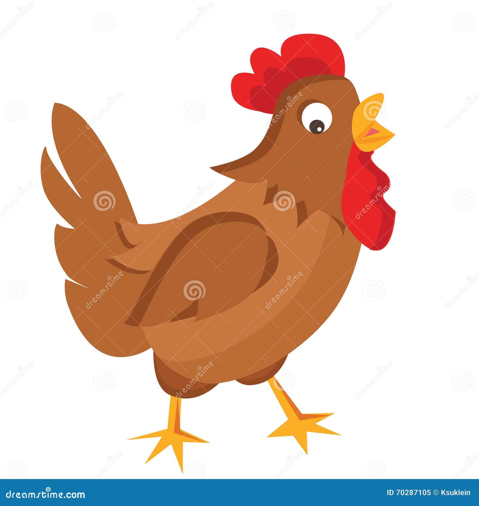 Cartoon Hen Vector Illustration Stock Vector - Illustration of element ...