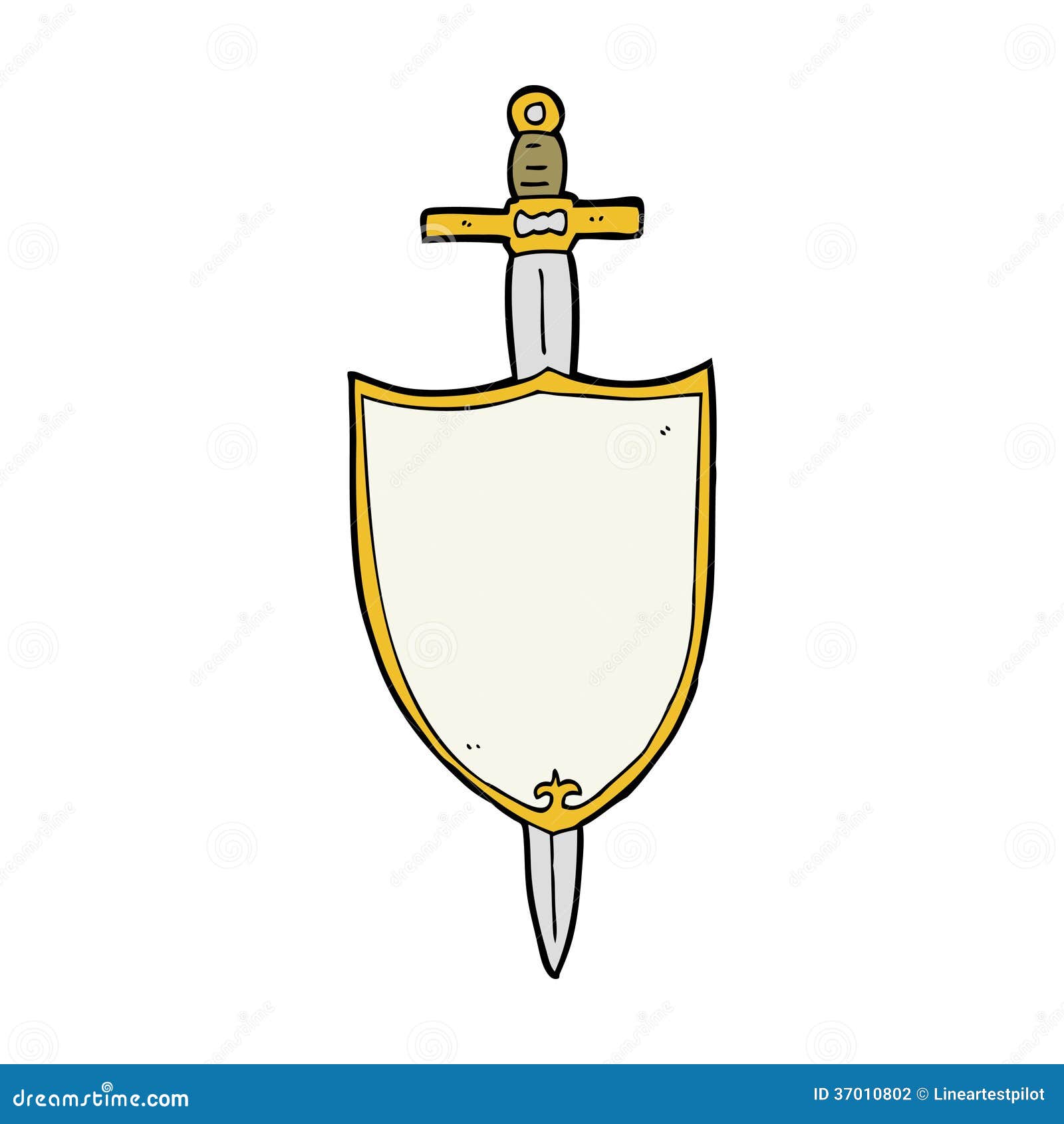 Cartoon heraldic shield stock illustration. Illustration of shield ...