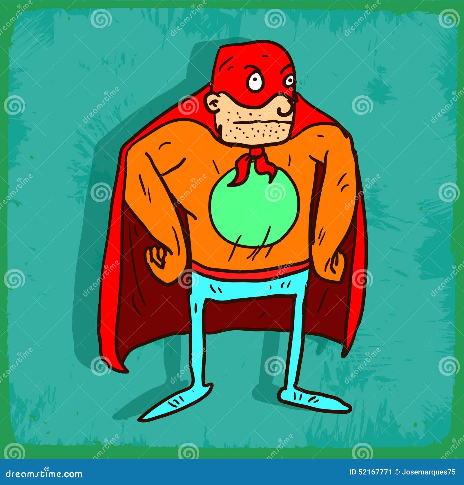 Cartoon Hero Illustration , Vector Icon. Stock Vector - Illustration of ...