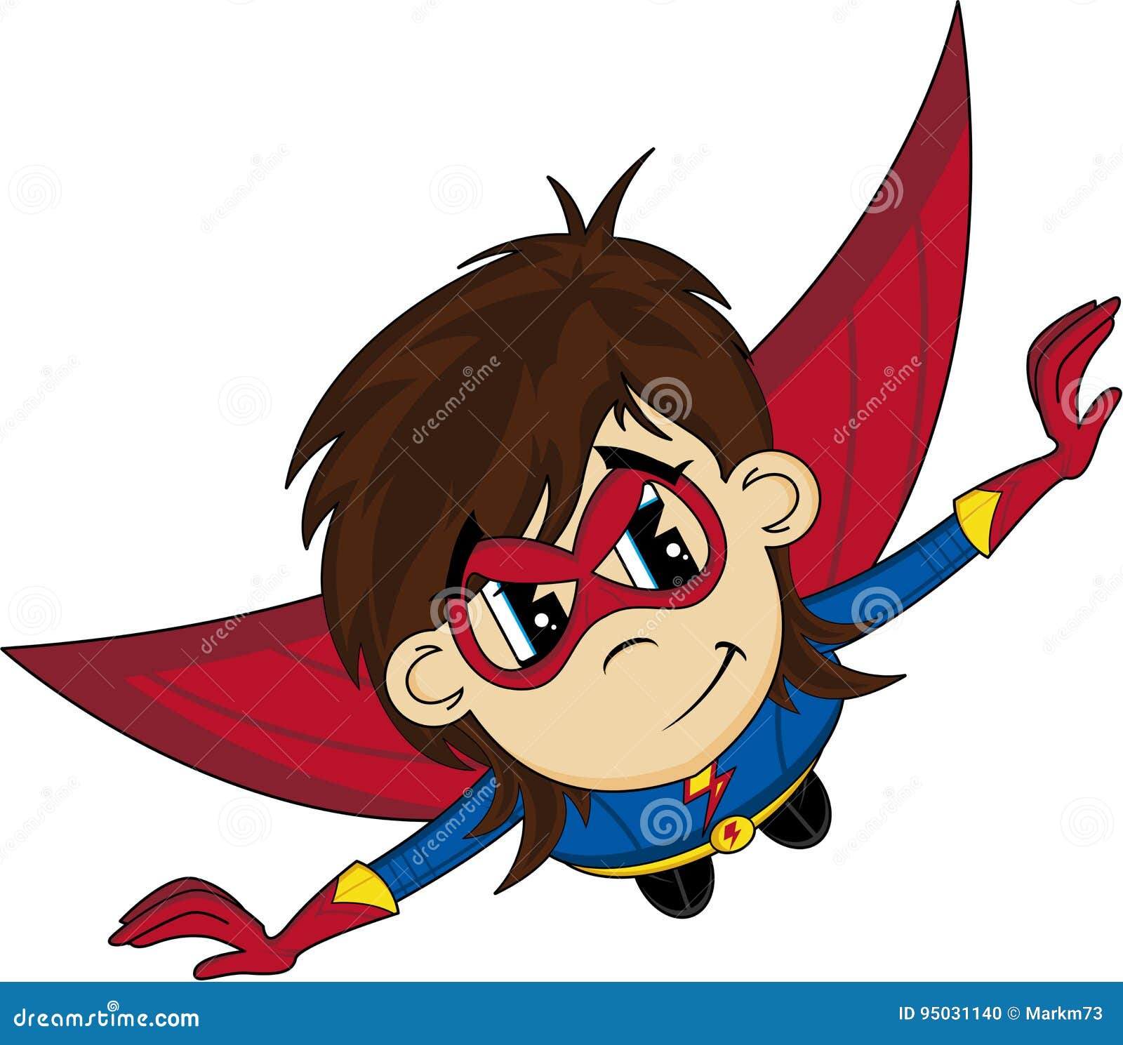 Cartoon Heroic Superhero stock vector. Illustration of superpowered ...