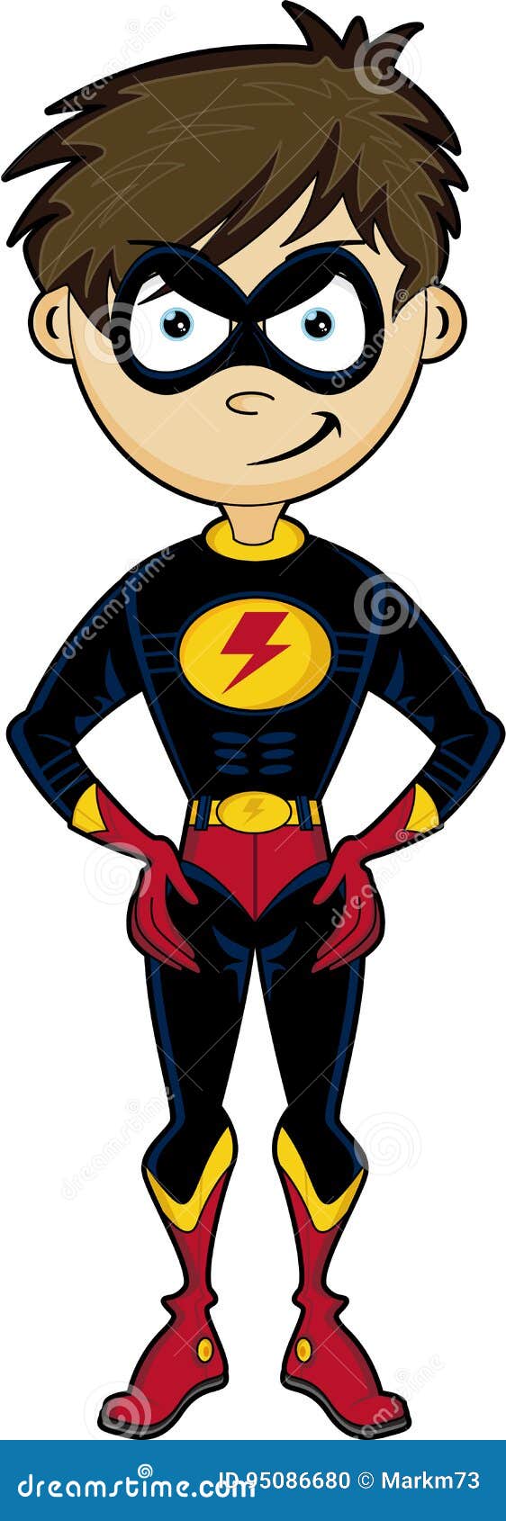 Cartoon Heroic Superhero stock vector. Illustration of superheroes ...