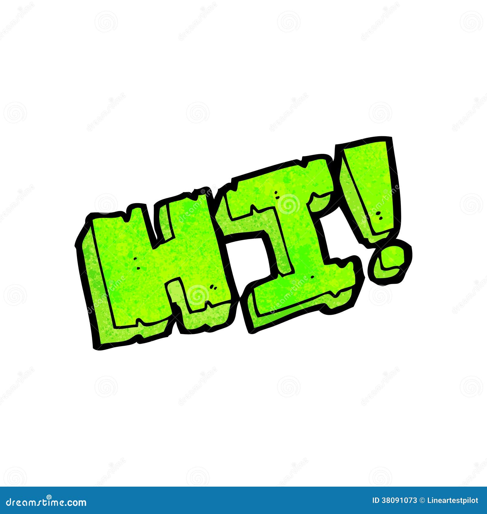 Cartoon hi! symbol stock vector. Illustration of texture - 38091073
