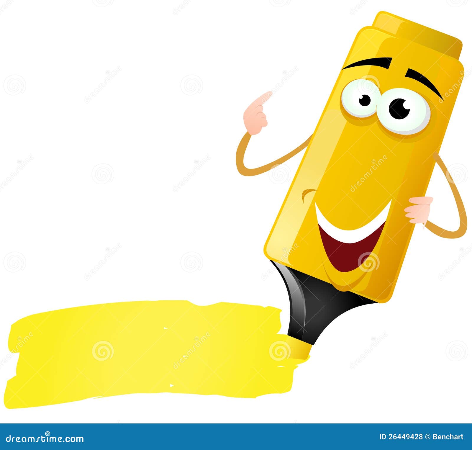 Cartoon Highlighter Character Vector Illustration | CartoonDealer.com ...