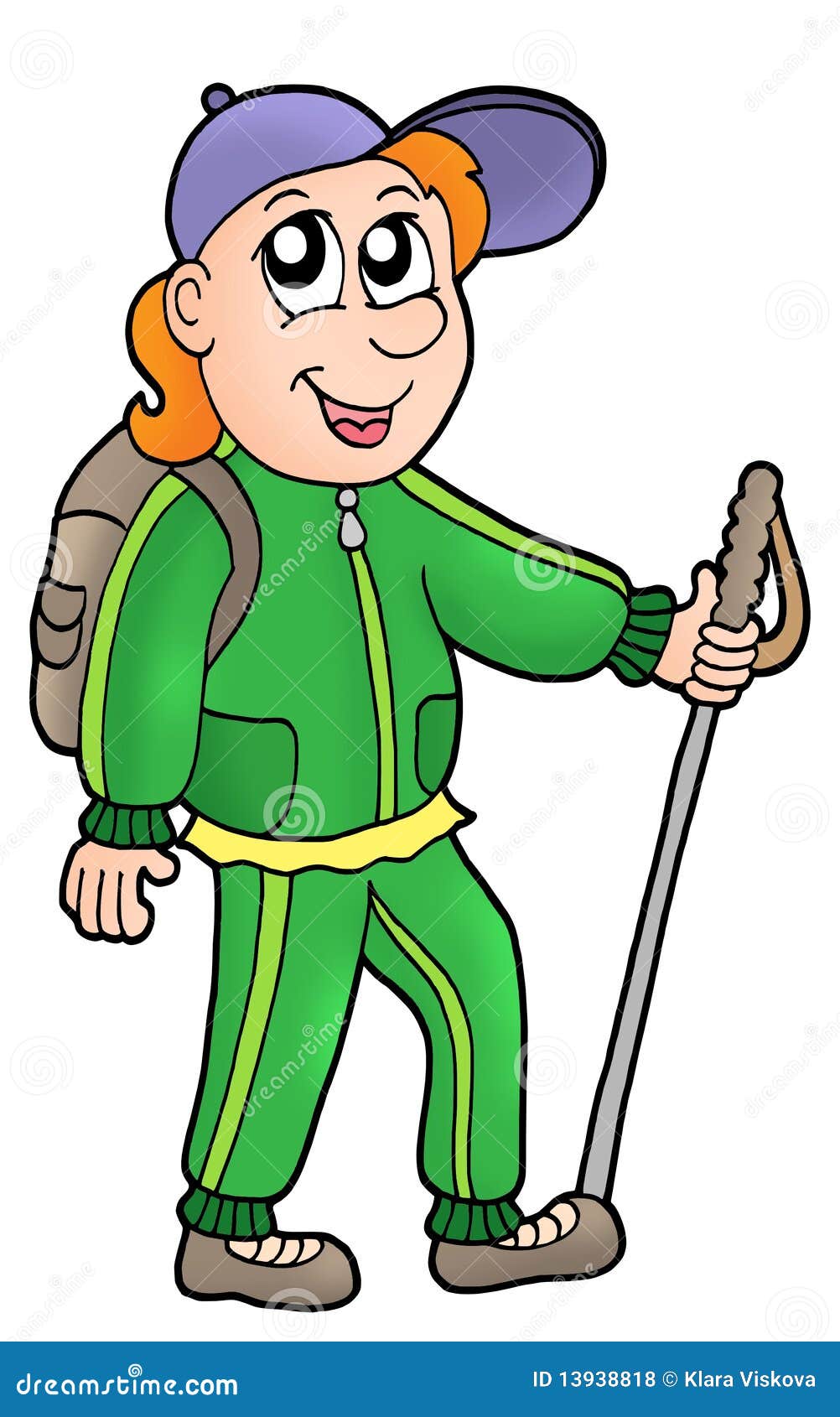 Cartoon Hiker With Hiking Infographic Elements | CartoonDealer.com ...