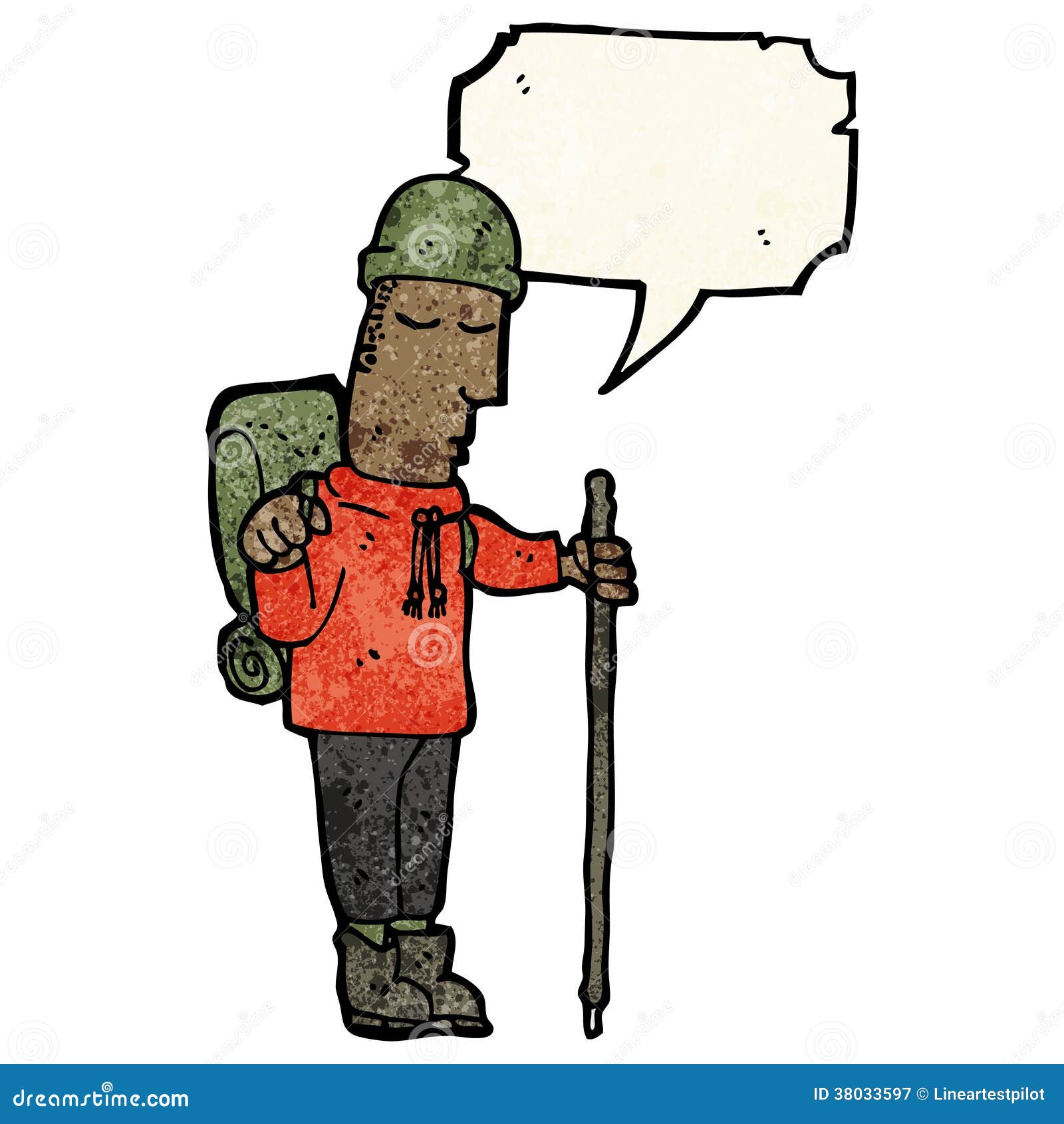 Cartoon hiker stock vector. Illustration of cute, character - 38033597