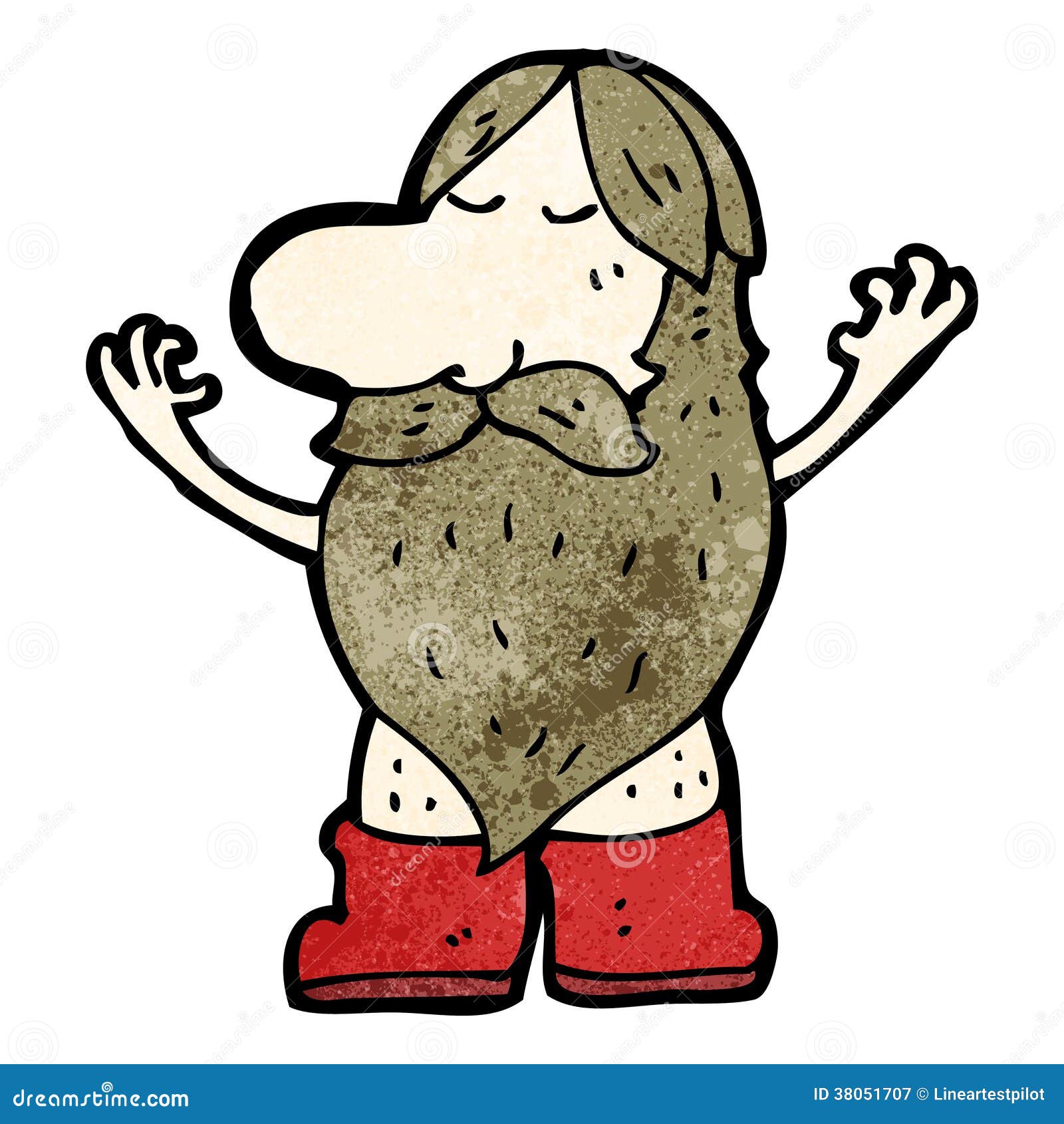 Cartoon hippie man stock vector. Illustration of cartoon - 38051707