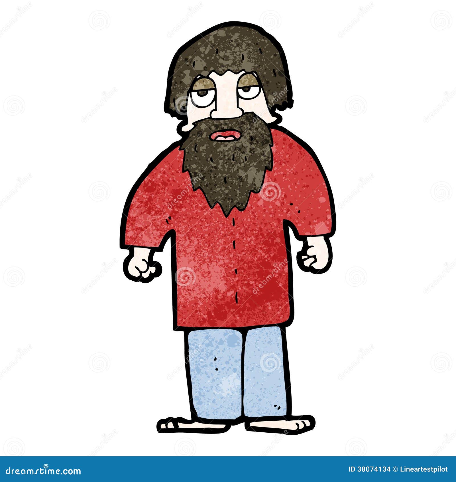 Cartoon hippie man stock illustration. Illustration of grunge - 38074134