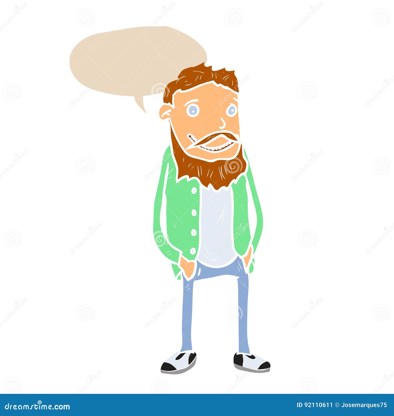 Cartoon Hipster Illustration Stock Vector - Illustration of ethnicity ...