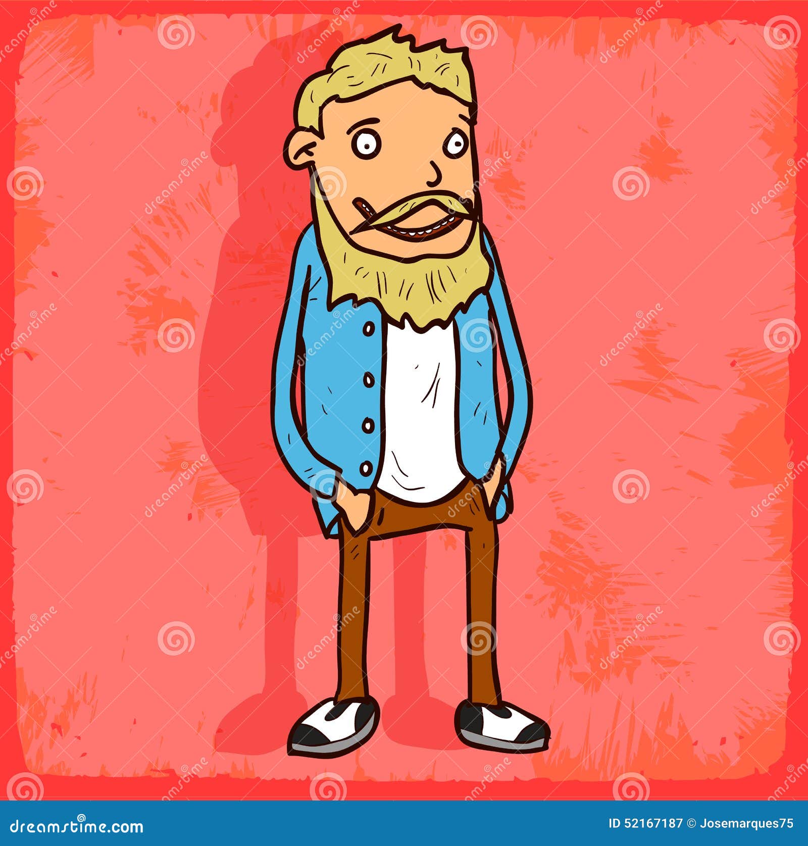 Cartoon Hipster Illustration | CartoonDealer.com #92110669