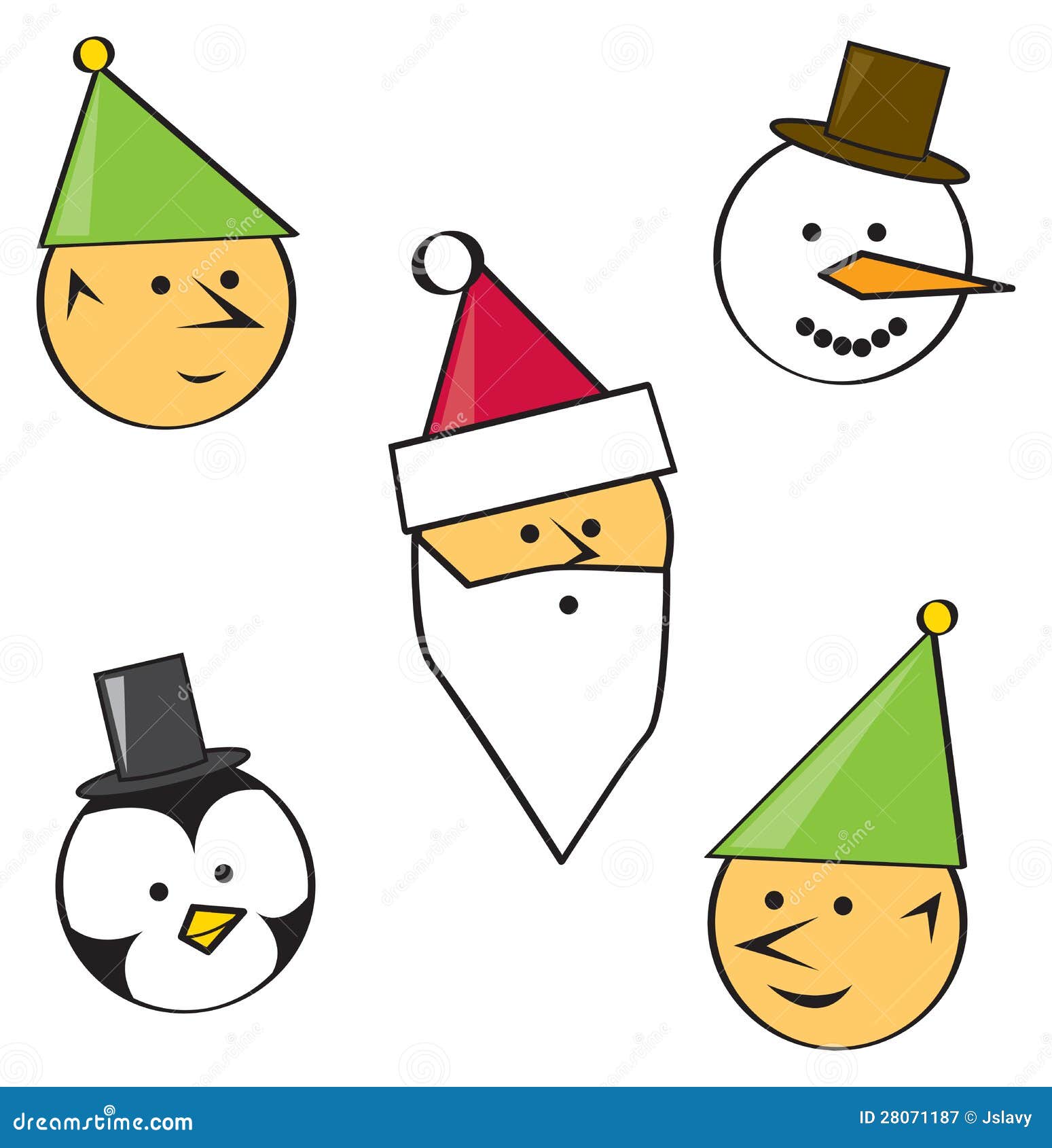 Cartoon Holiday Characters stock vector. Illustration of penguin - 28071187