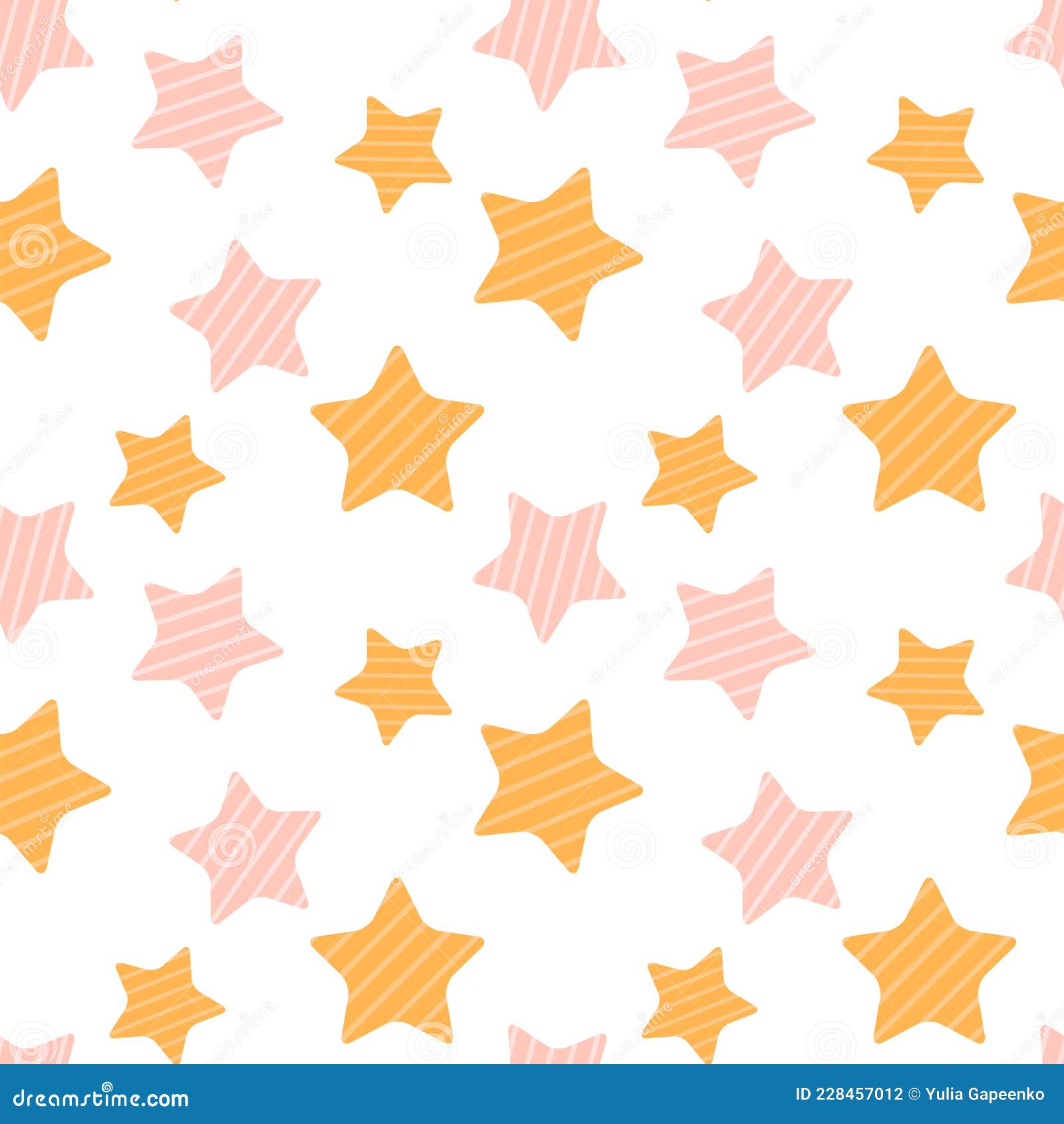 Cartoon Holiday Star Stripes. Seamless Pattern. Vector Illustration ...