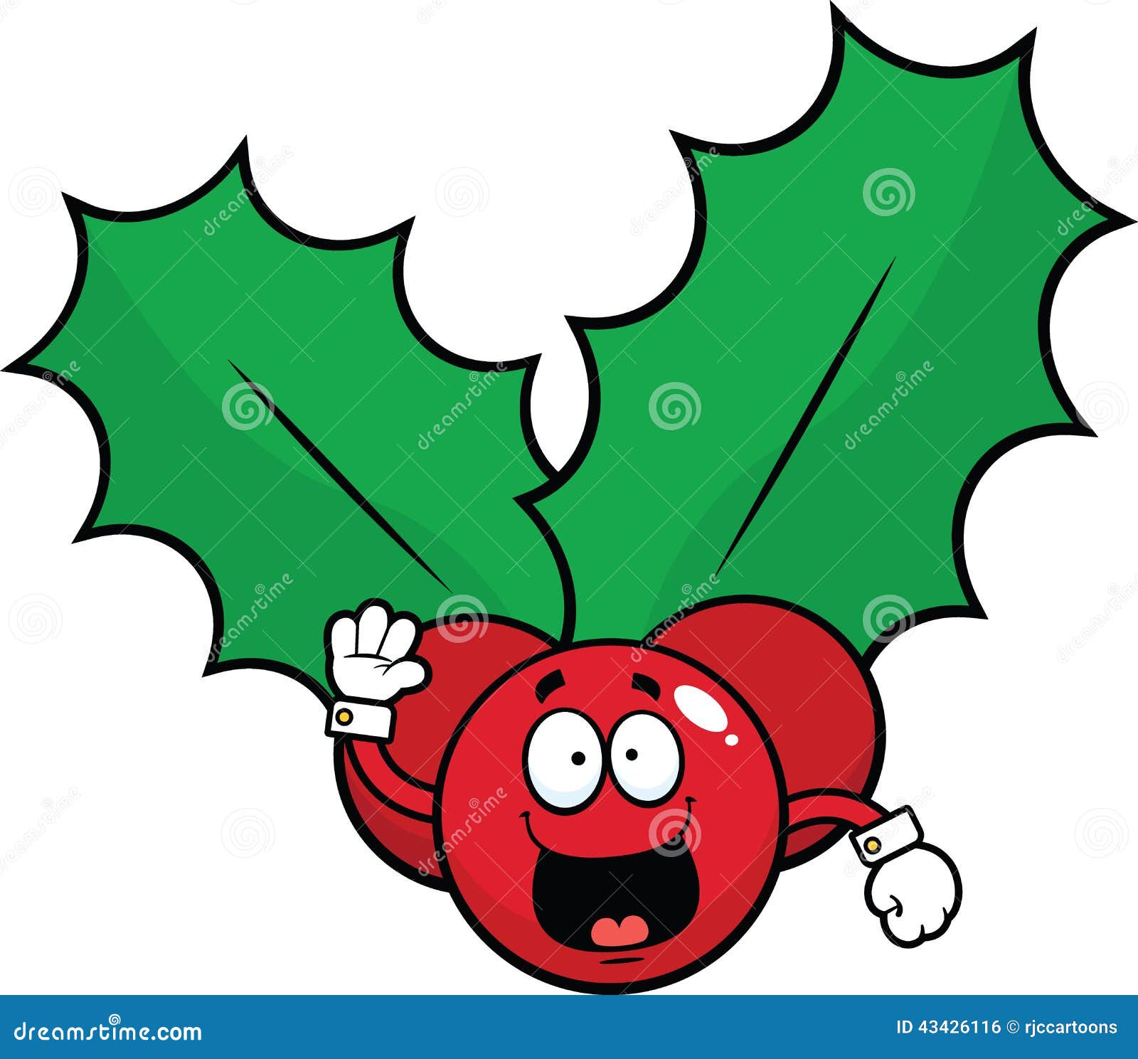 Cartoon Holly Happy Stock Vector - Image: 43426116