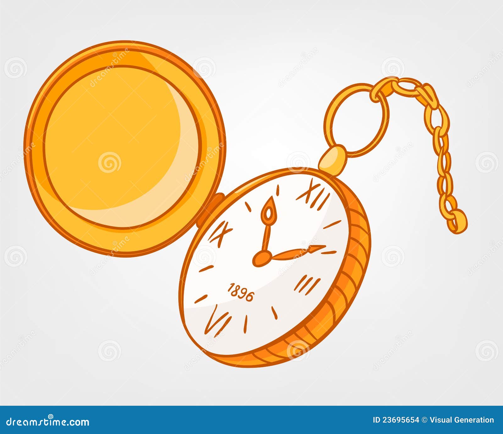 Cartoon Home Clock stock vector. Illustration of noon - 23695654