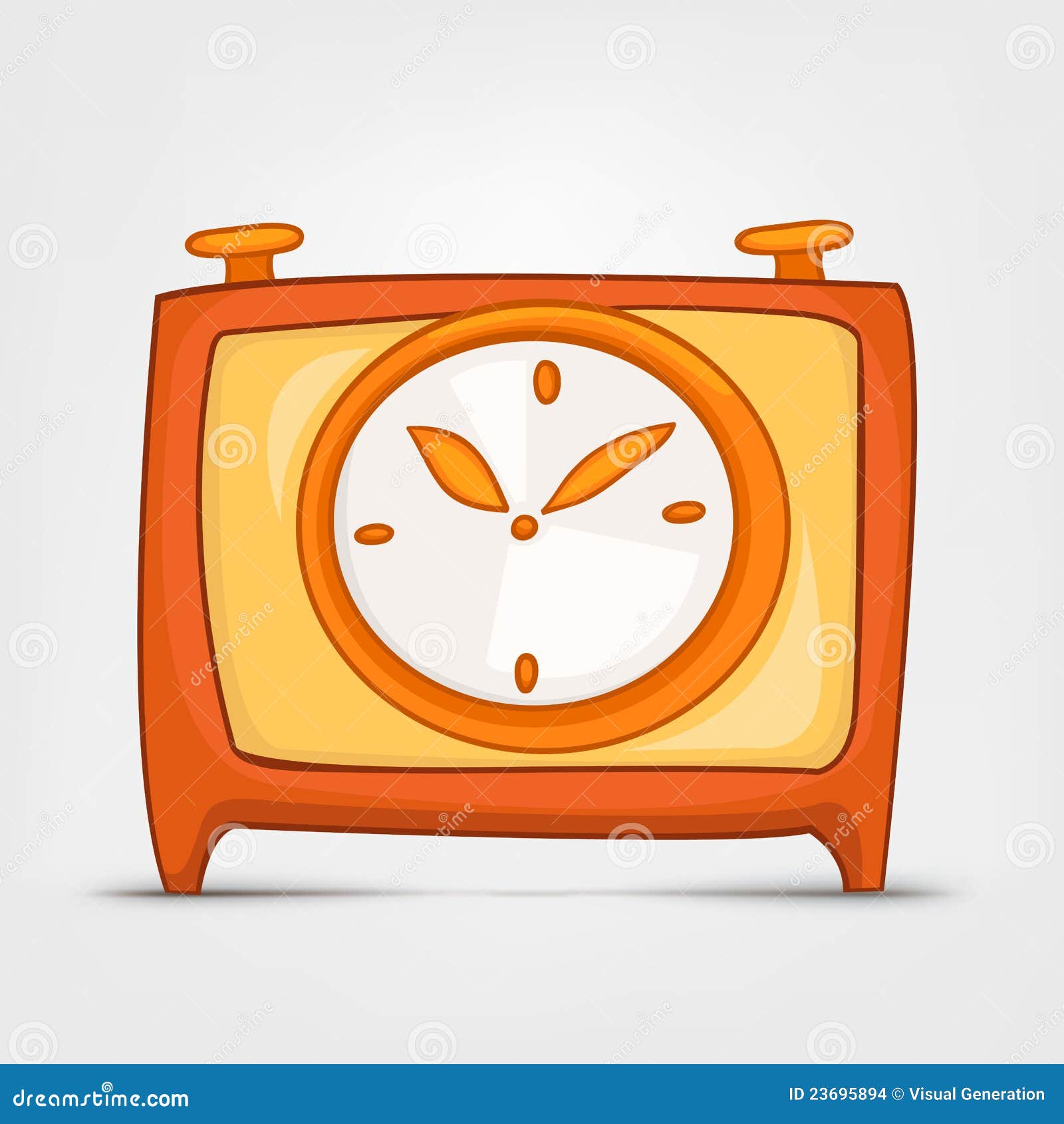 Cartoon Home Clock stock vector. Illustration of noon - 23695894