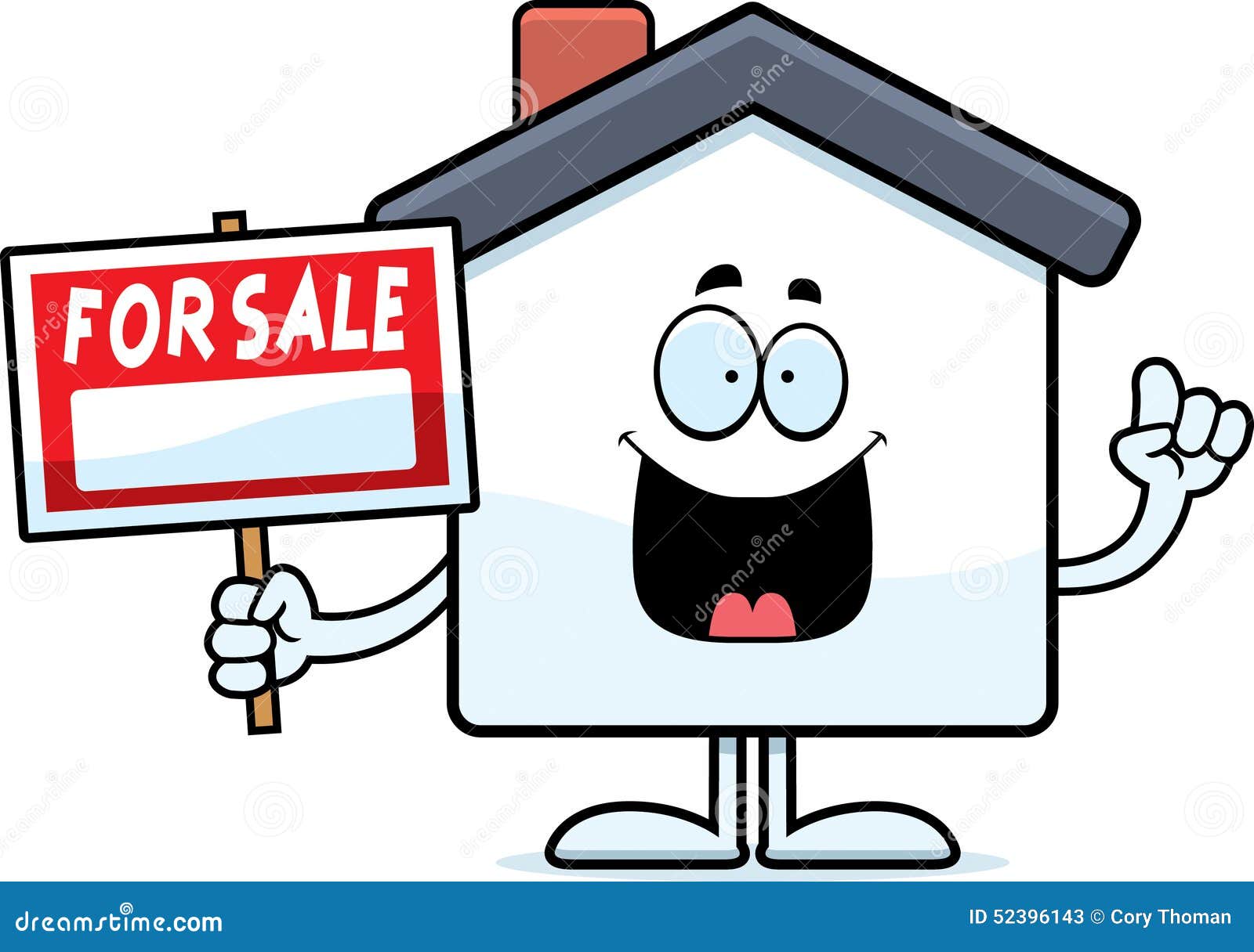 Cartoon Home Sale Idea stock vector. Illustration of cartoon - 52396143