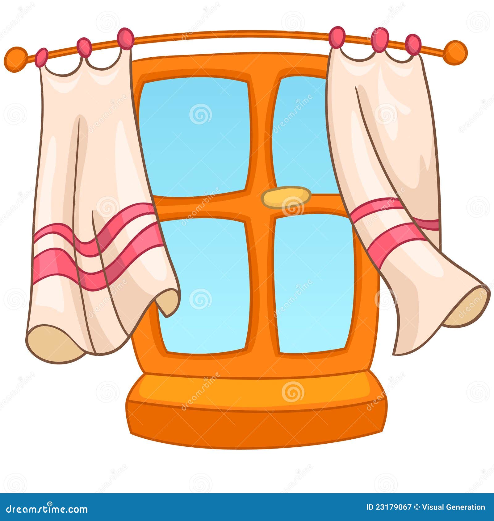 Cartoon Home Window stock vector. Illustration of light - 23179067