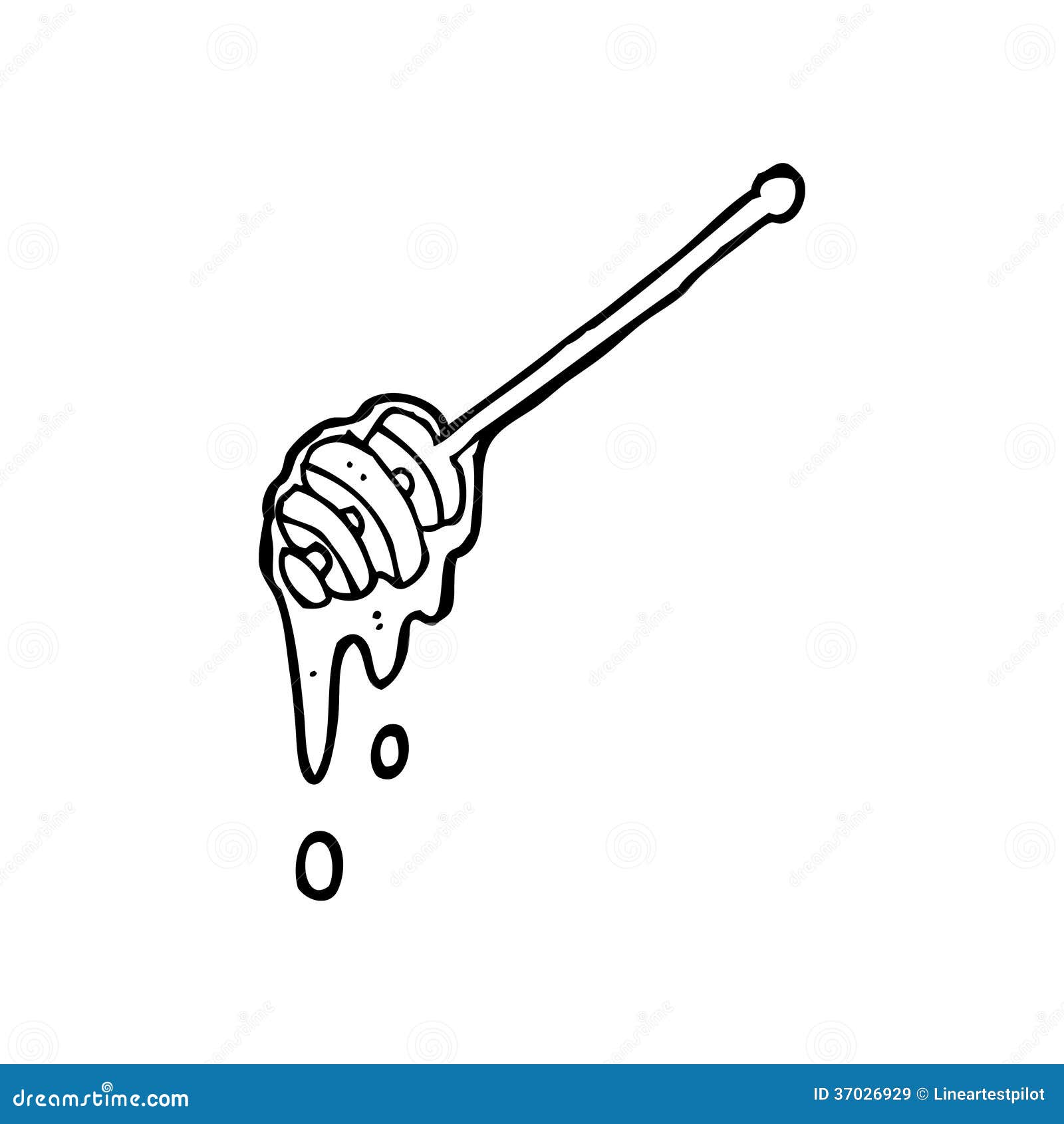 Cartoon honey stick stock illustration. Illustration of dripping - 37026929