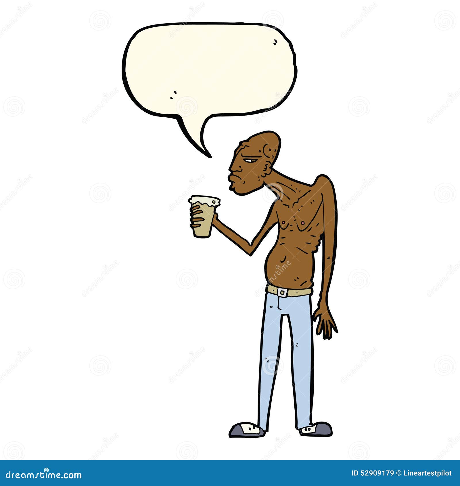 Cartoon Hooligan with Speech Bubble Stock Illustration - Illustration ...