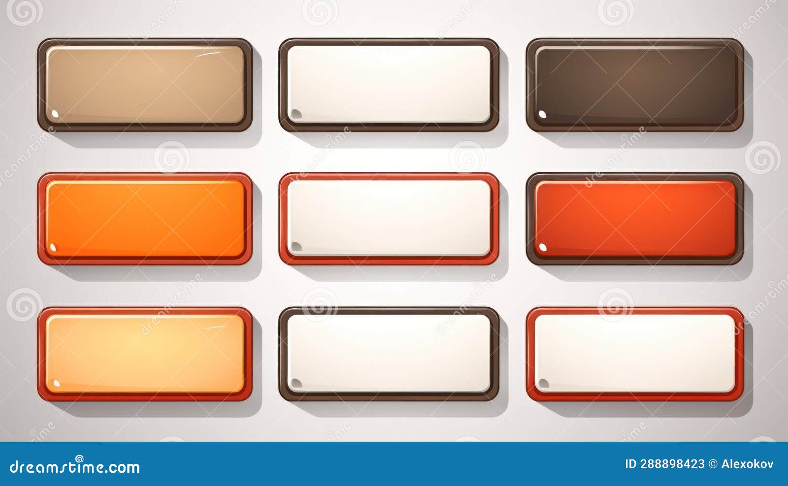 Cartoon Horizontal Rectangular Name Plate AI Generated Stock ...