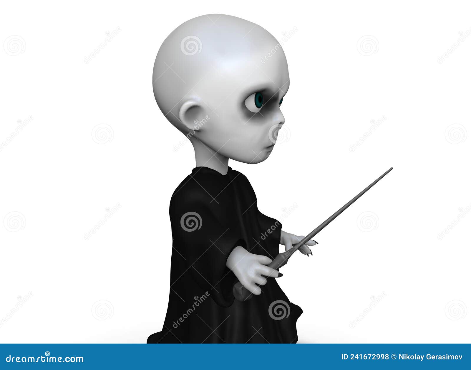 Cartoon Horror Character on the Background 3d-rendering Stock ...