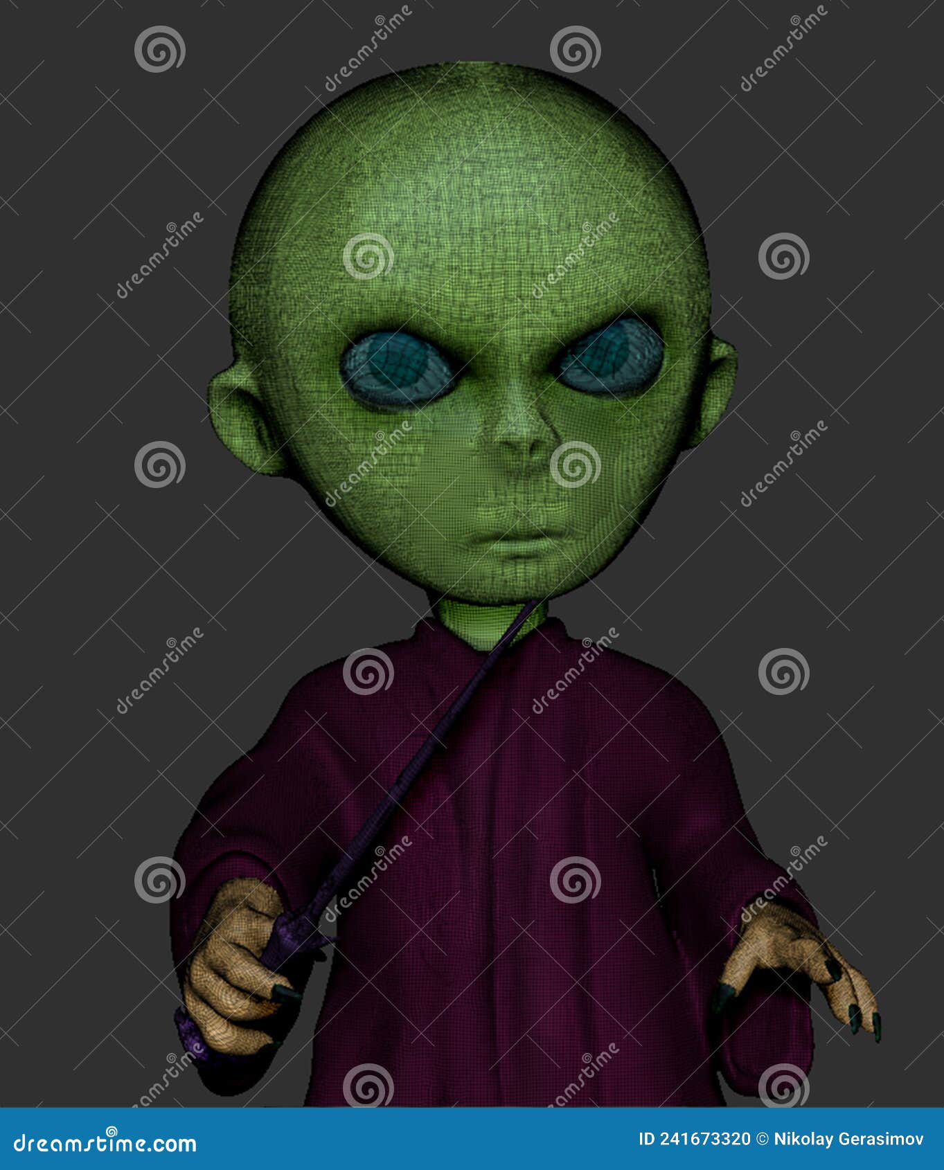 Cartoon Horror Character on the Background 3d-rendering Stock ...