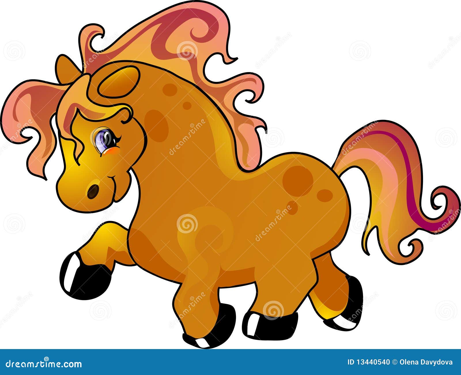 Cartoon horse stock illustration. Illustration of background - 13440540