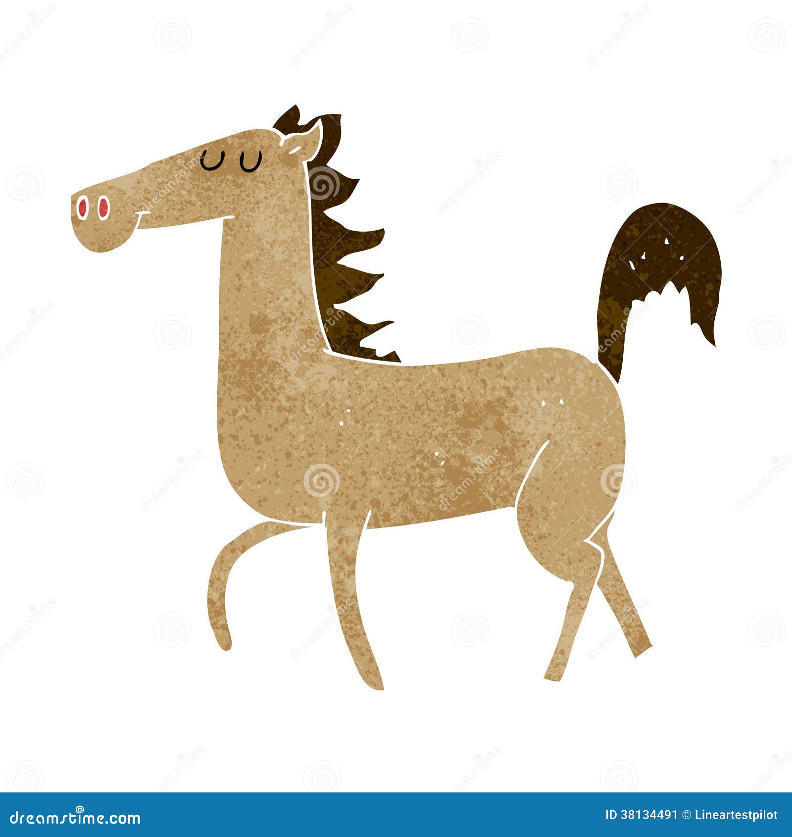 Cartoon horse stock illustration. Illustration of happy - 38134491