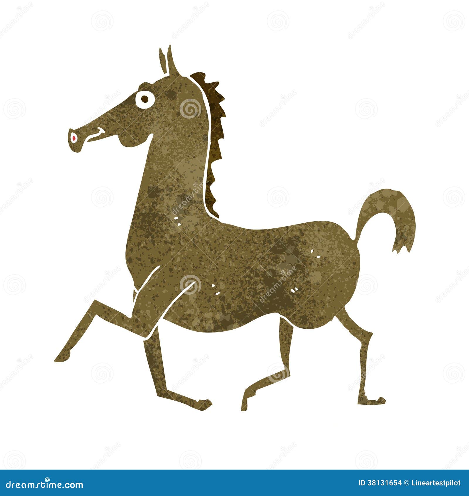 Cartoon horse stock illustration. Illustration of drawn - 38131654