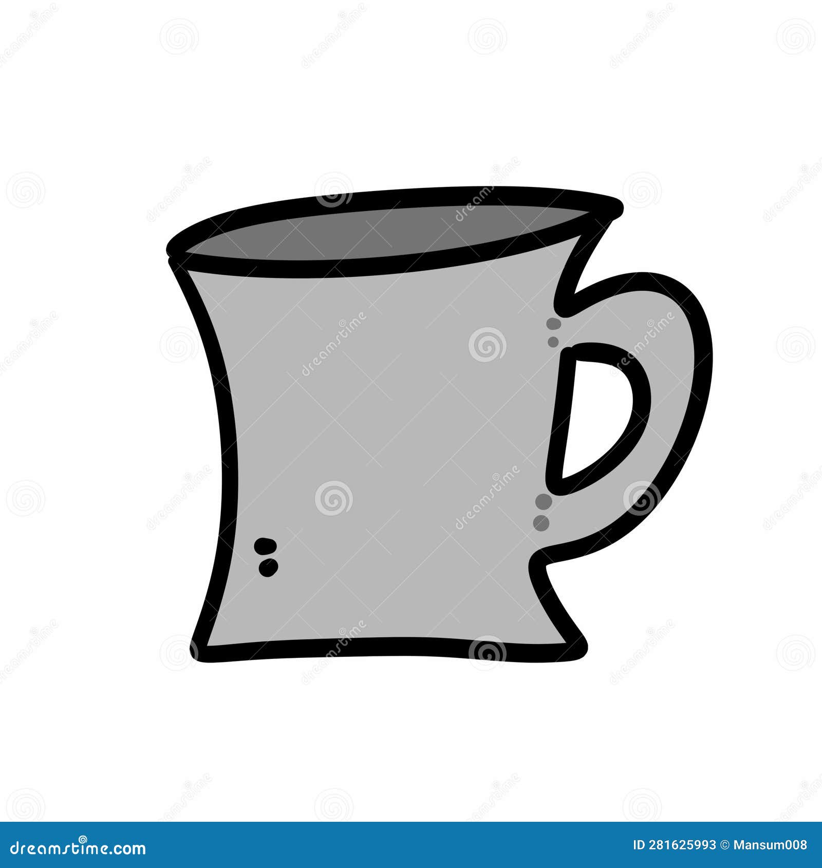 Cartoon of Hot Chocolate Mug on White Background Stock Illustration ...