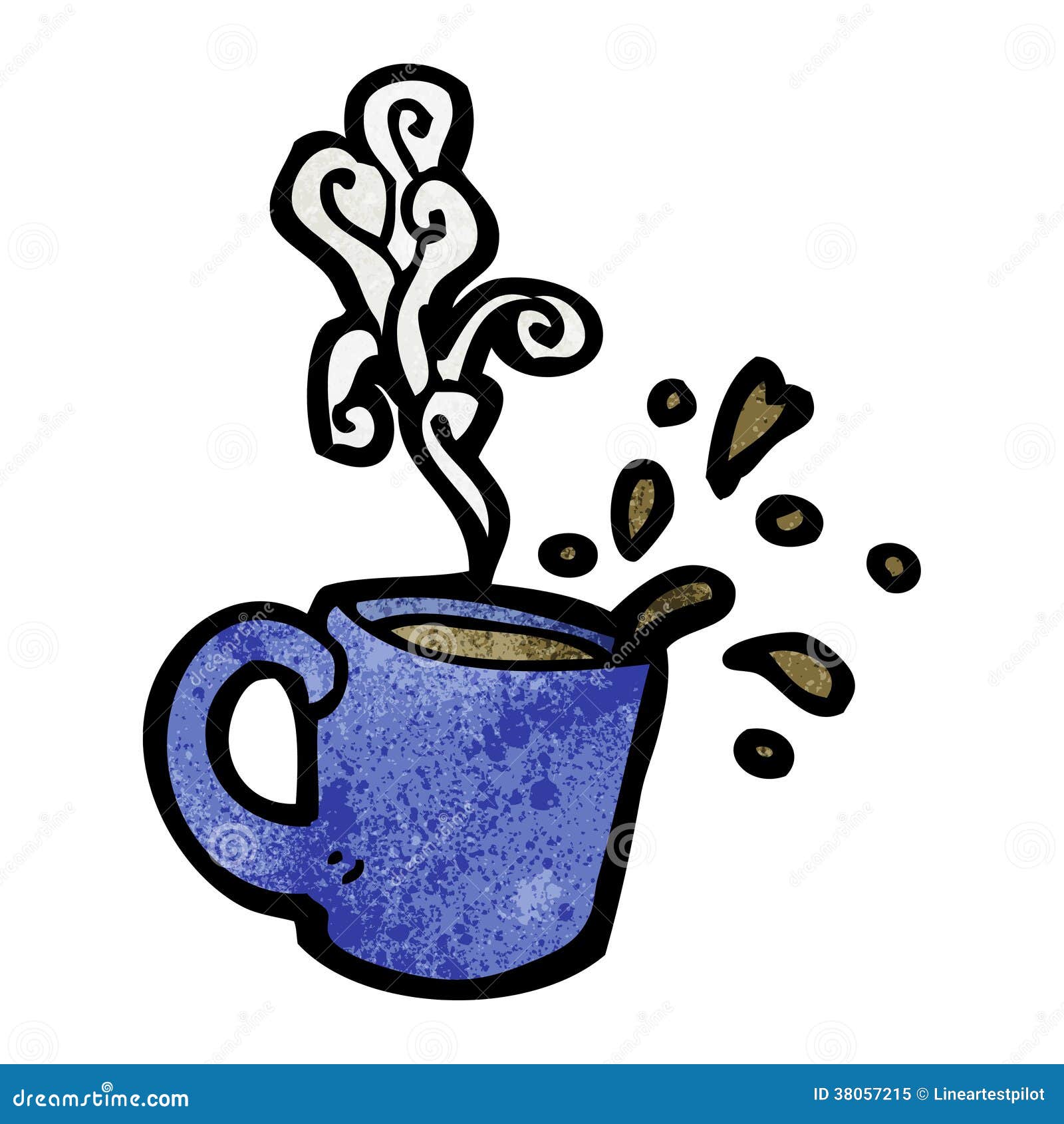 Cartoon hot coffee stock vector. Illustration of speech - 38057215