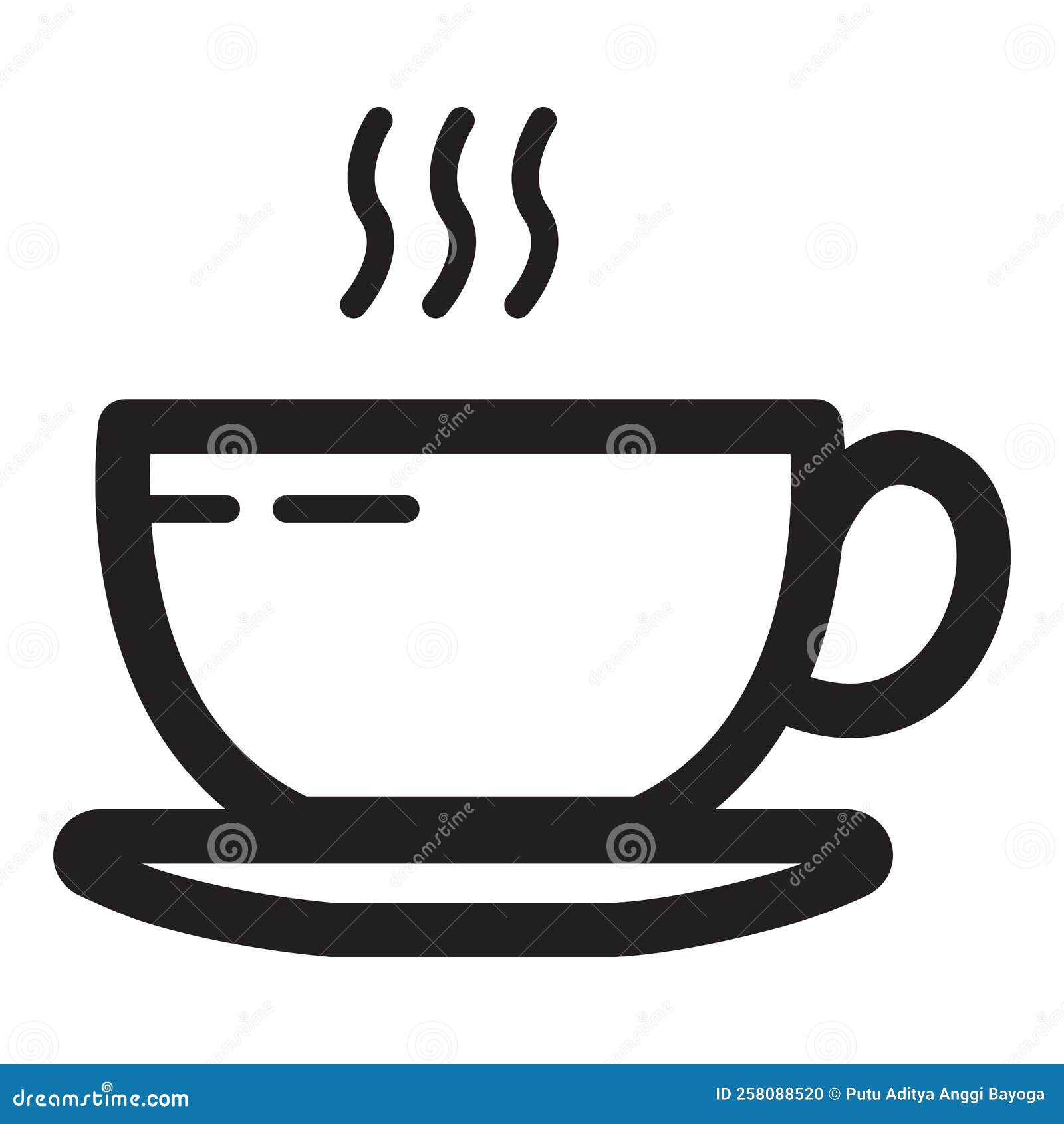 Cartoon hot coffee stock vector. Illustration of cartoon - 258088520