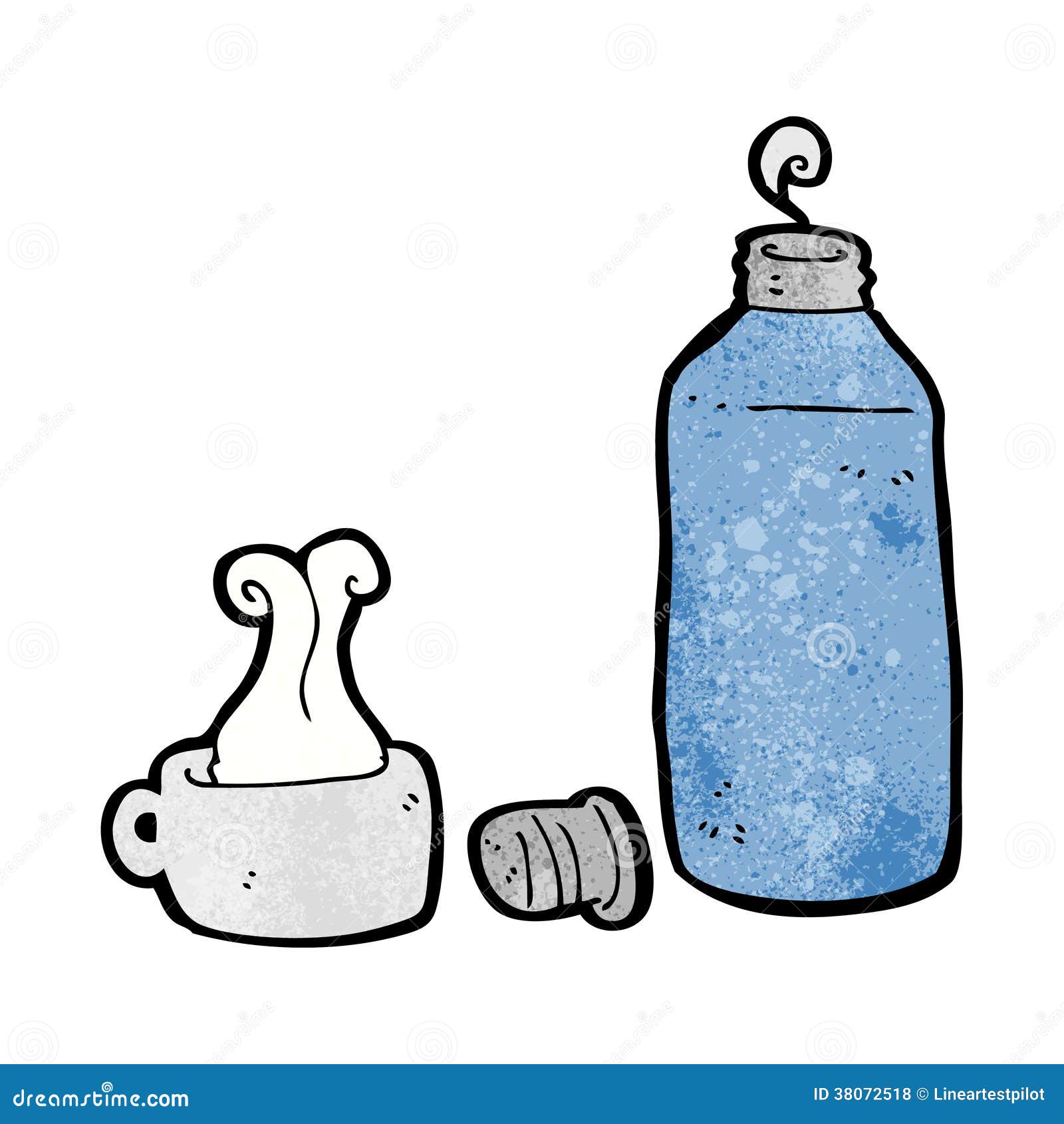 Cartoon hot drinks flask stock vector. Illustration of flask - 38072518