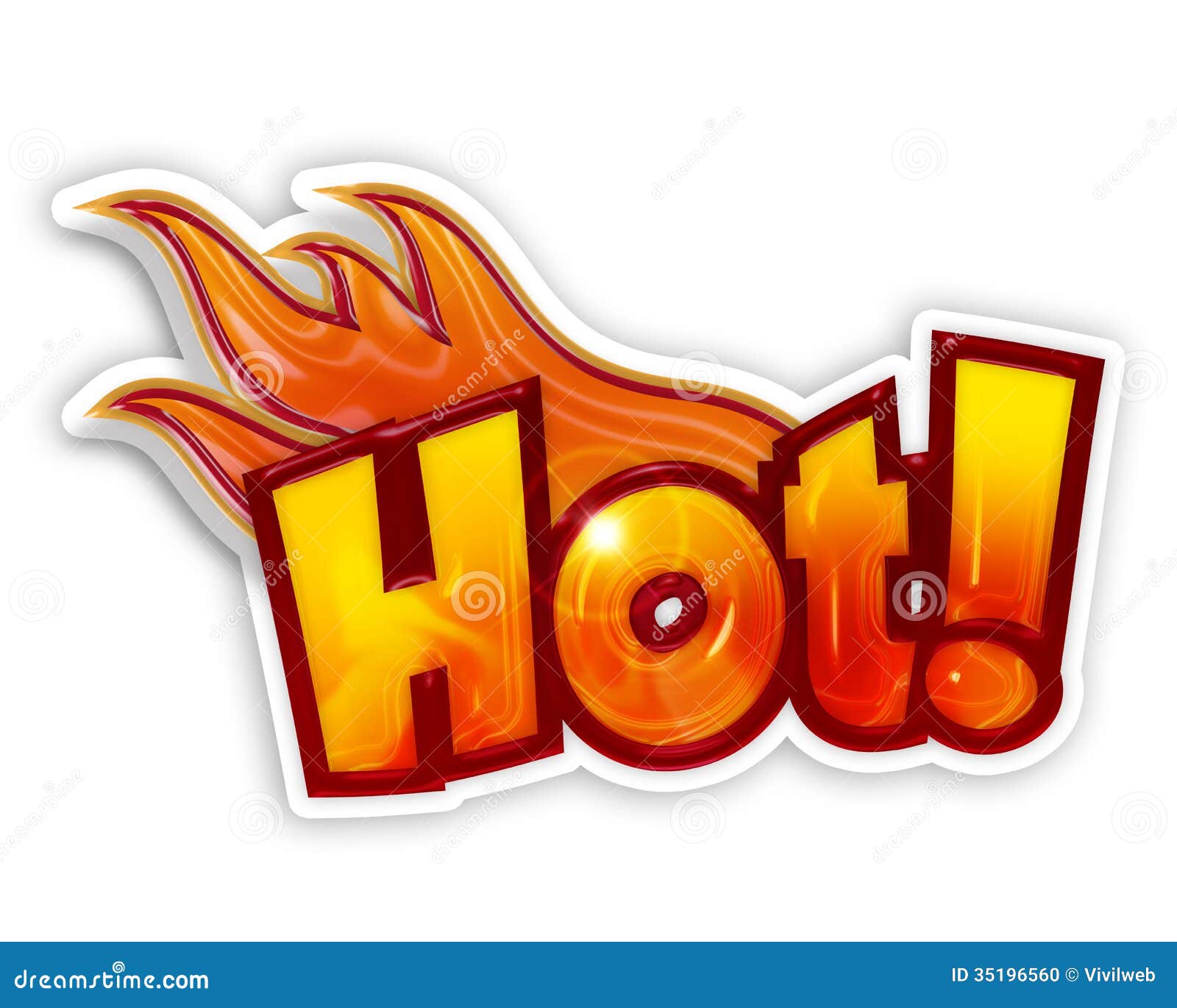 Cartoon hot stock illustration. Illustration of exclamation - 35196560
