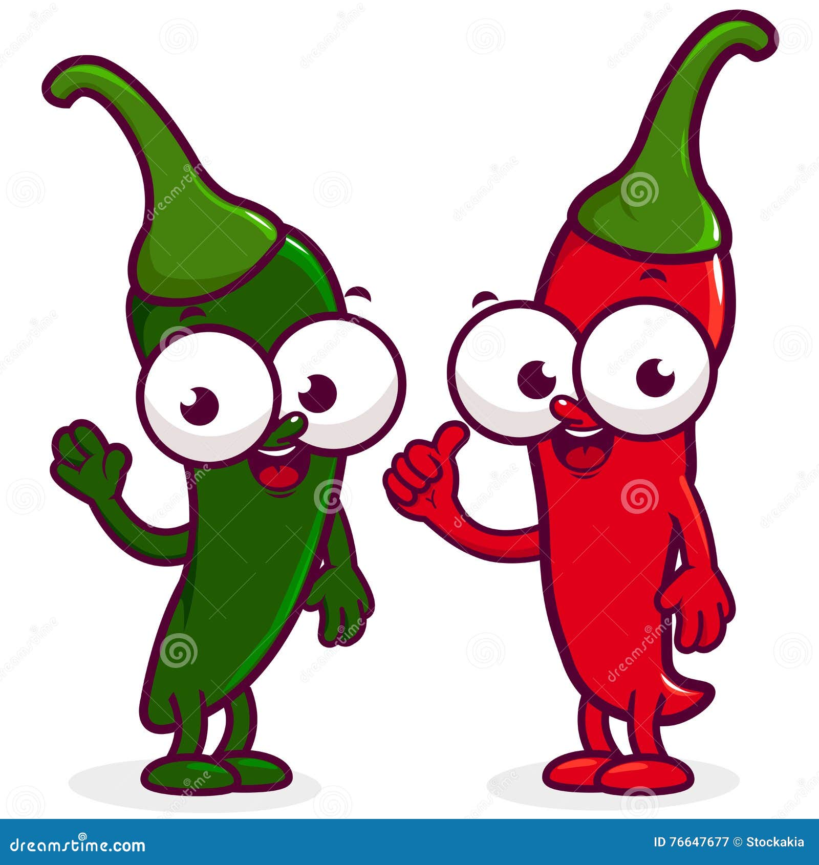Cartoon Chili Hot Peppers. Vector Illustration Stock Vector ...