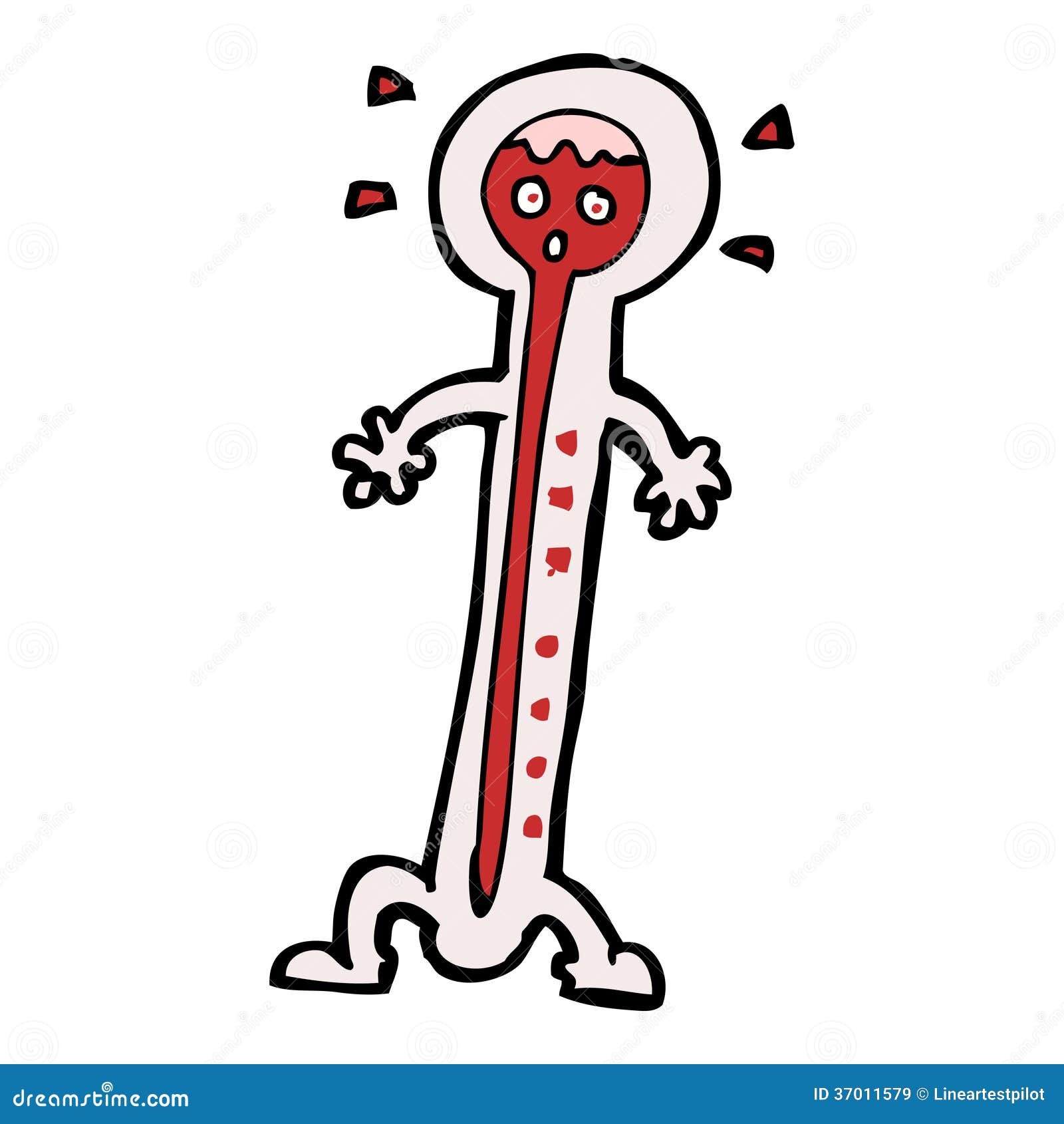 Cartoon hot thermometer stock vector. Illustration of design - 37011579