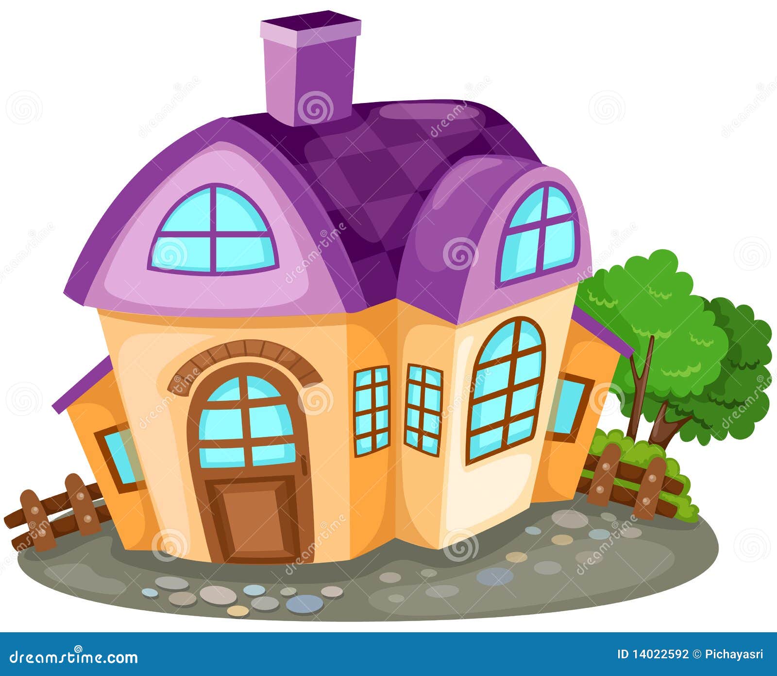 Cartoon Mansion Clip Art