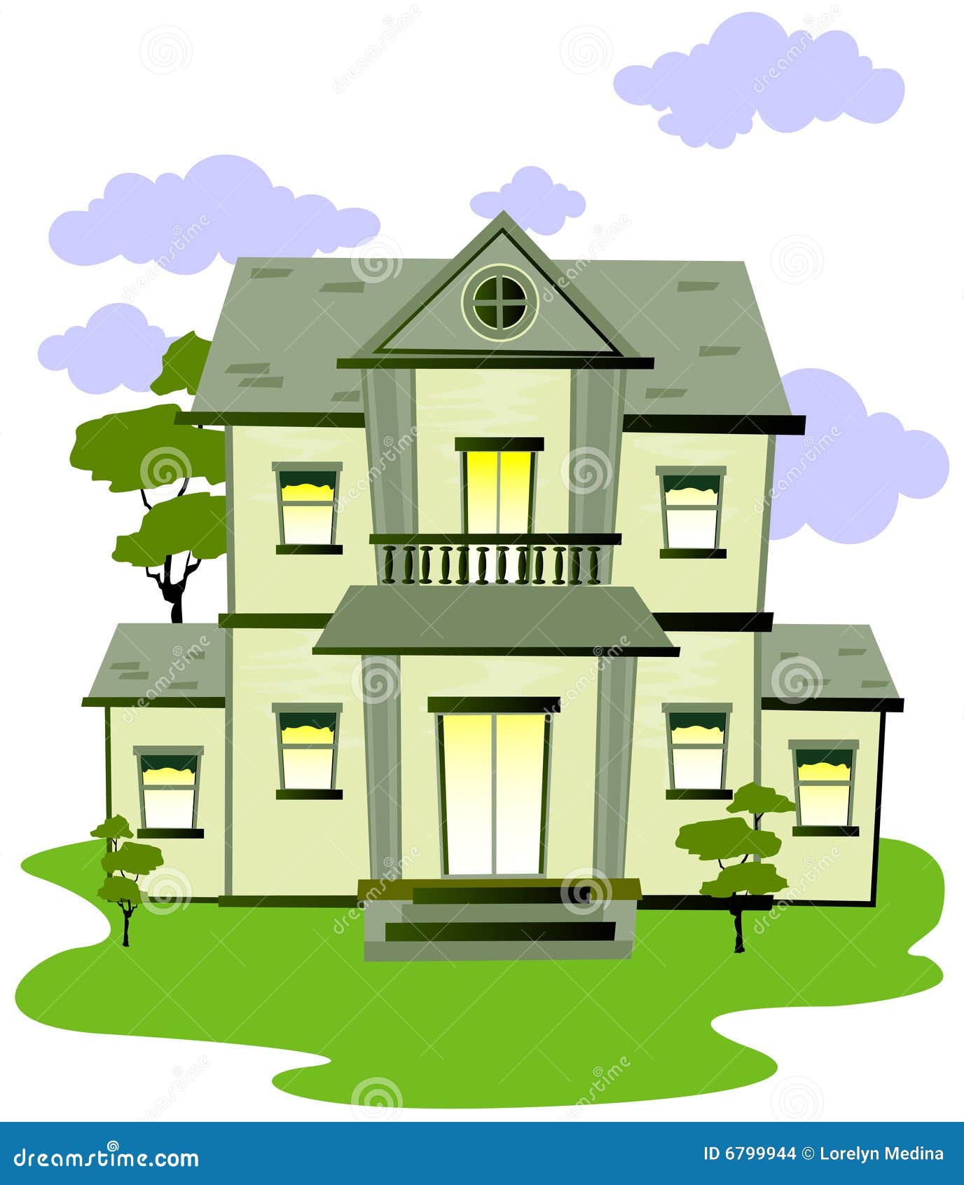 Cartoon House stock illustration. Illustration of cartoon - 6799944