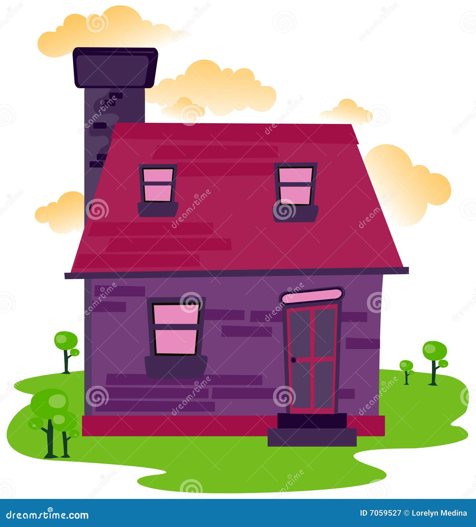 Cartoon House stock illustration. Illustration of residence - 7059527