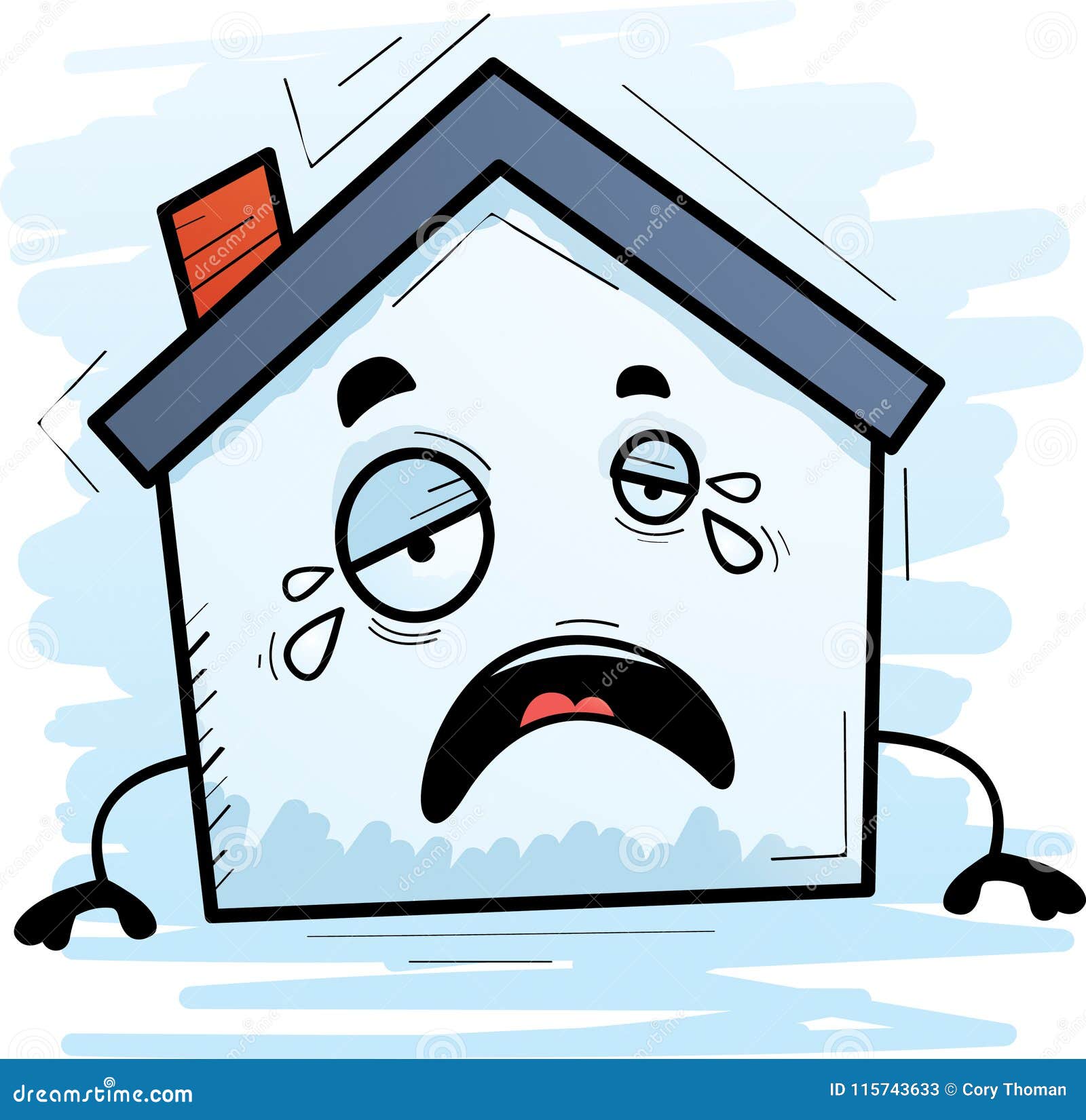 Cartoon House Crying stock vector. Illustration of cartoon - 115743633