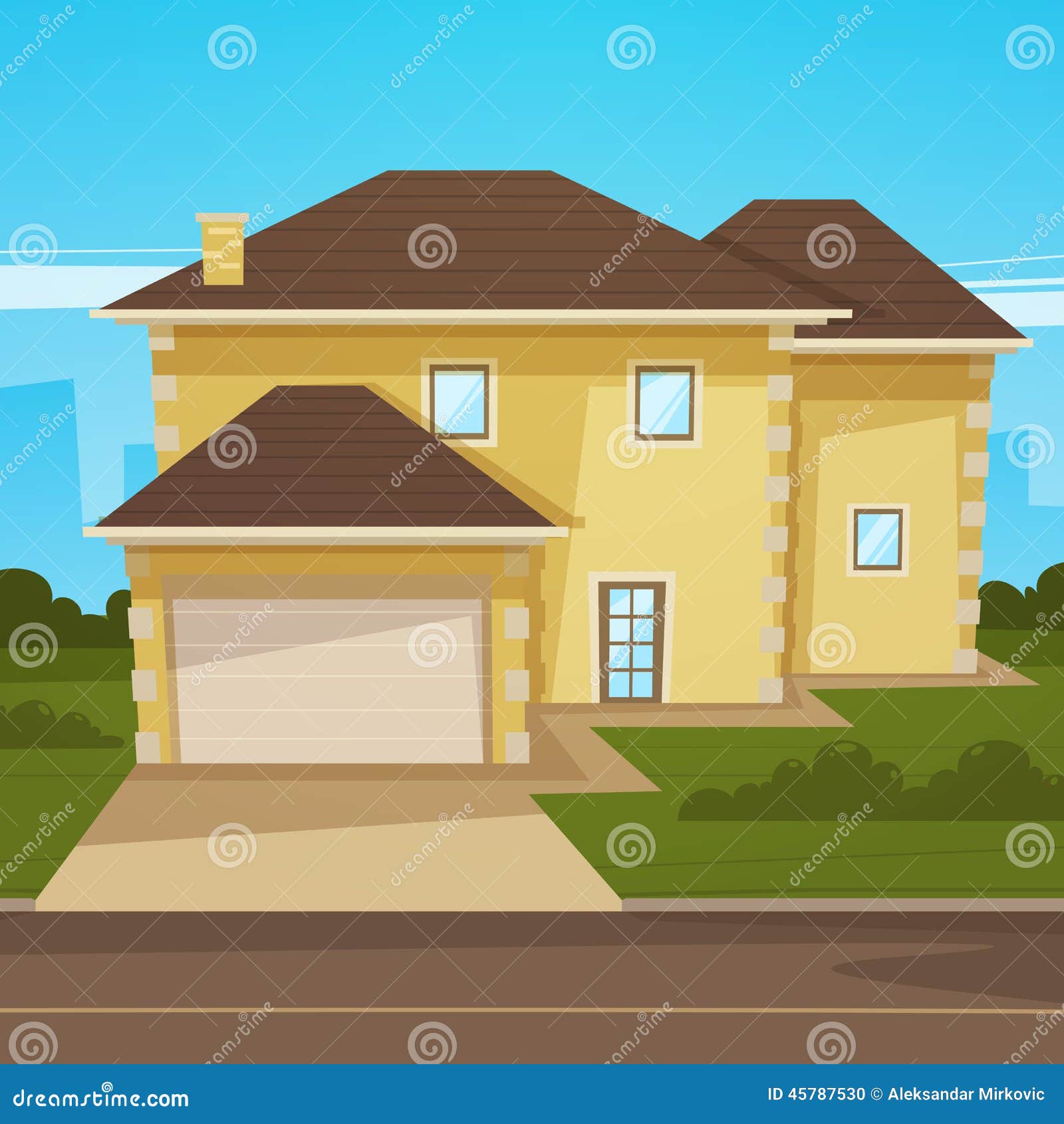 Cartoon House stock vector. Illustration of building - 45787530