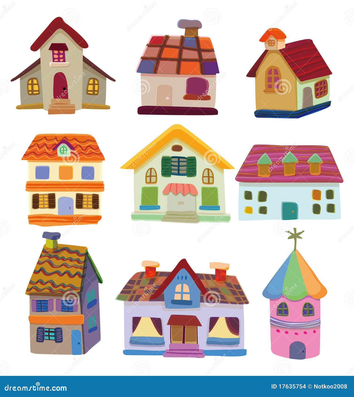 Cartoon house icon stock vector. Illustration of group - 17635754