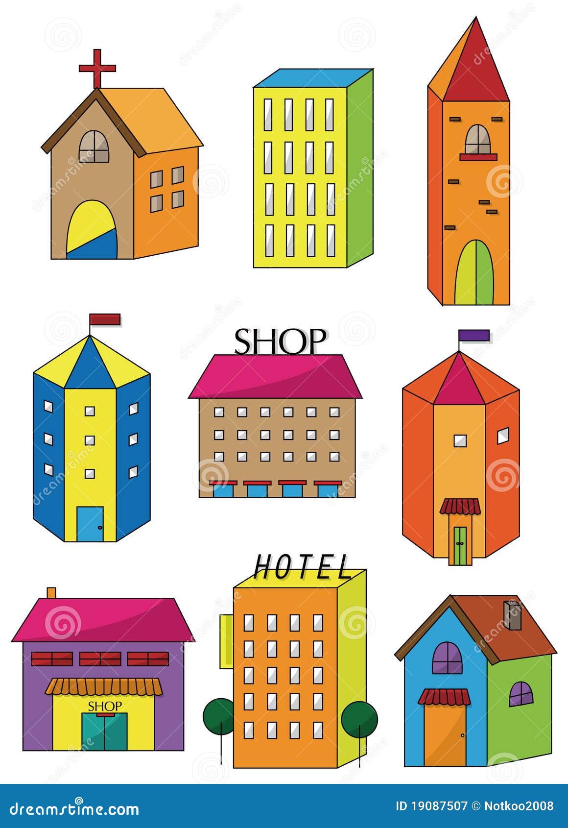 Cartoon house icon stock vector. Illustration of architecture - 19087507