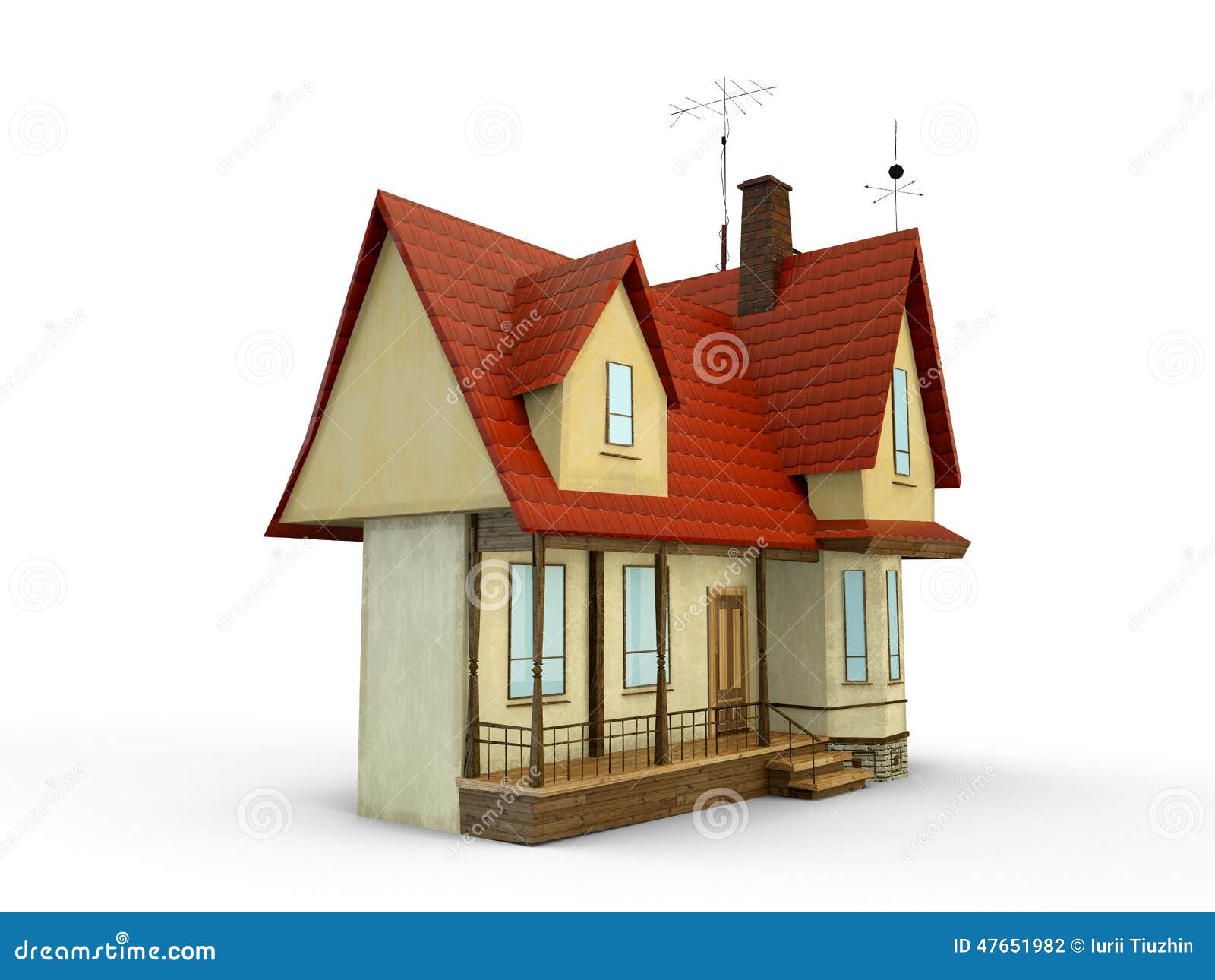 Cartoon house stock illustration. Illustration of shadow - 47651982