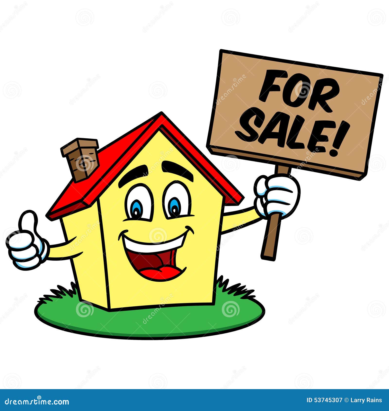 Cartoon House for Sale stock vector. Illustration of wealth - 53745307 Cartoon House for Sale stock vector. Illustration of wealth - 53745307