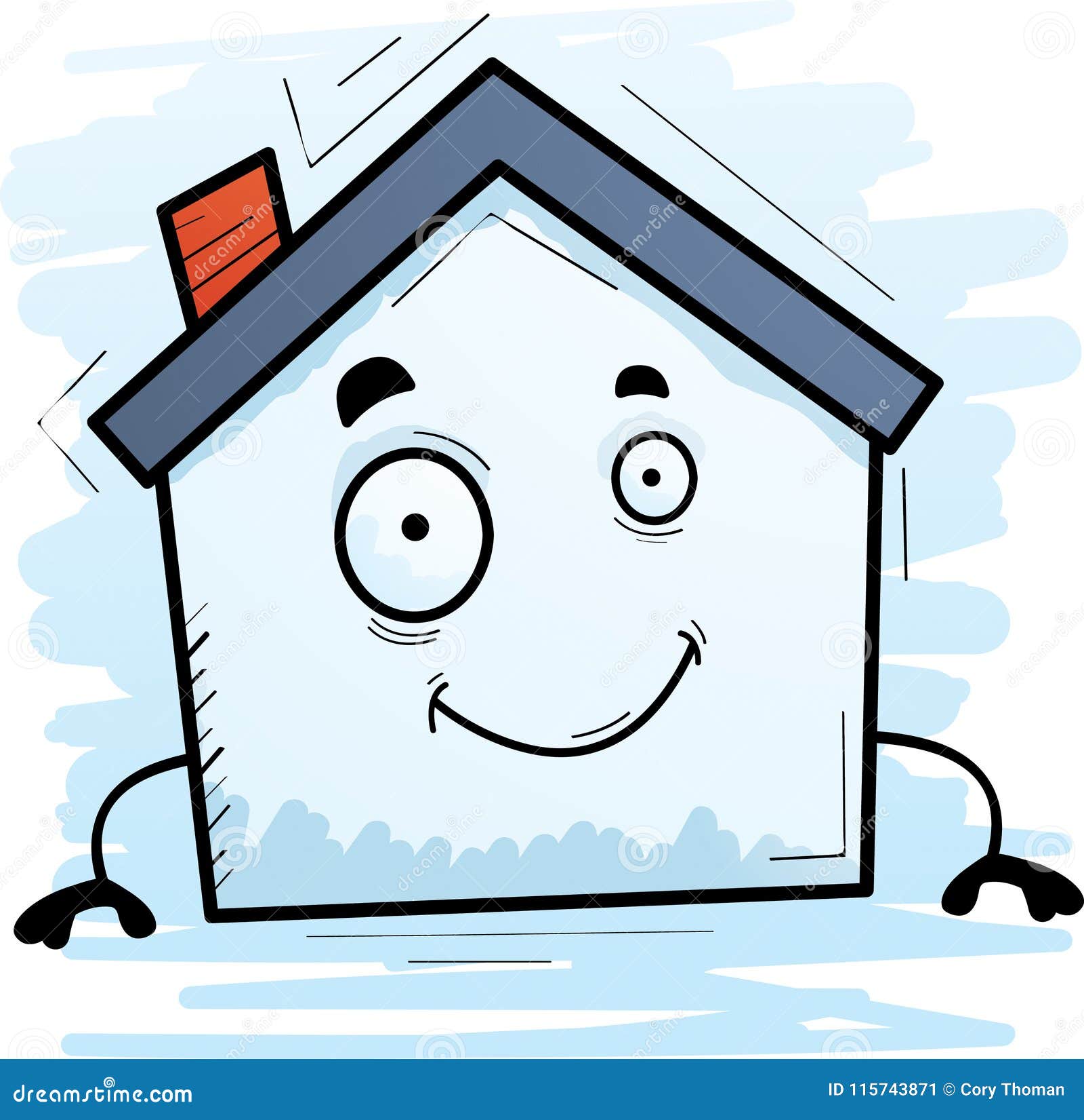 Cartoon House Smiling stock vector. Illustration of graphic - 115743871